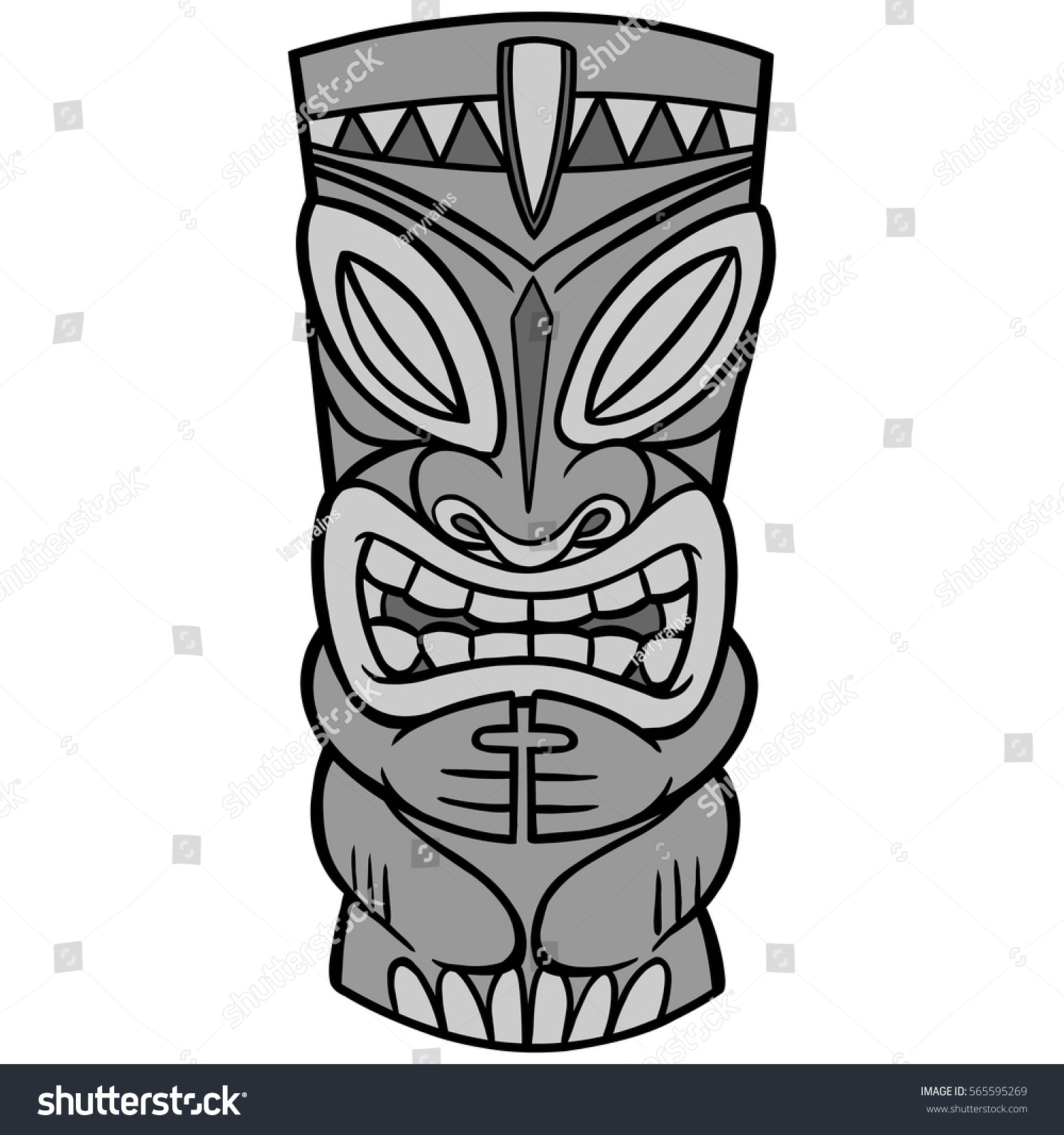 Tiki Illustration Stock Vector (Royalty Free) 565595269 | Shutterstock