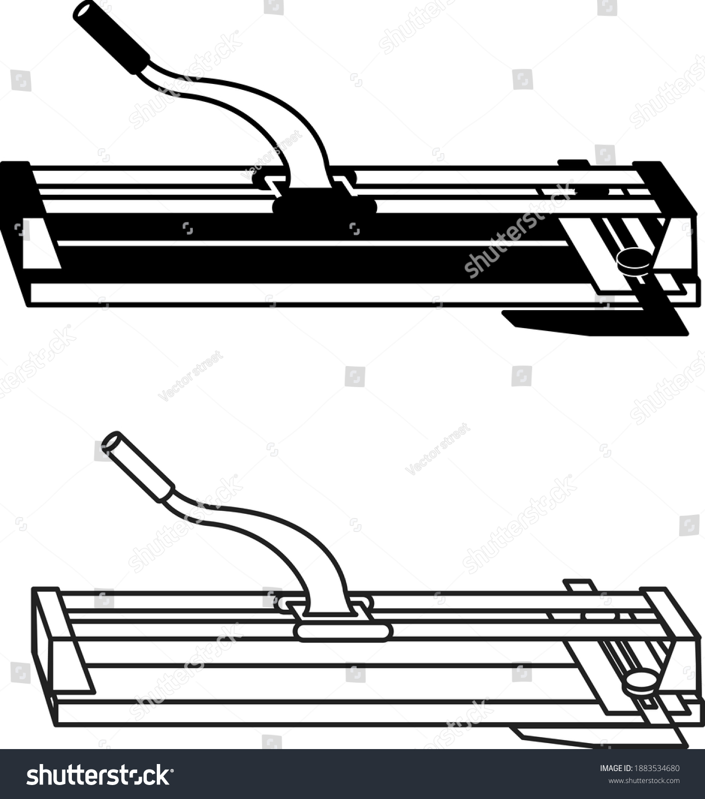 Tile Cutter Icon Vector Illustration Stock Vector (Royalty Free) 1883534680