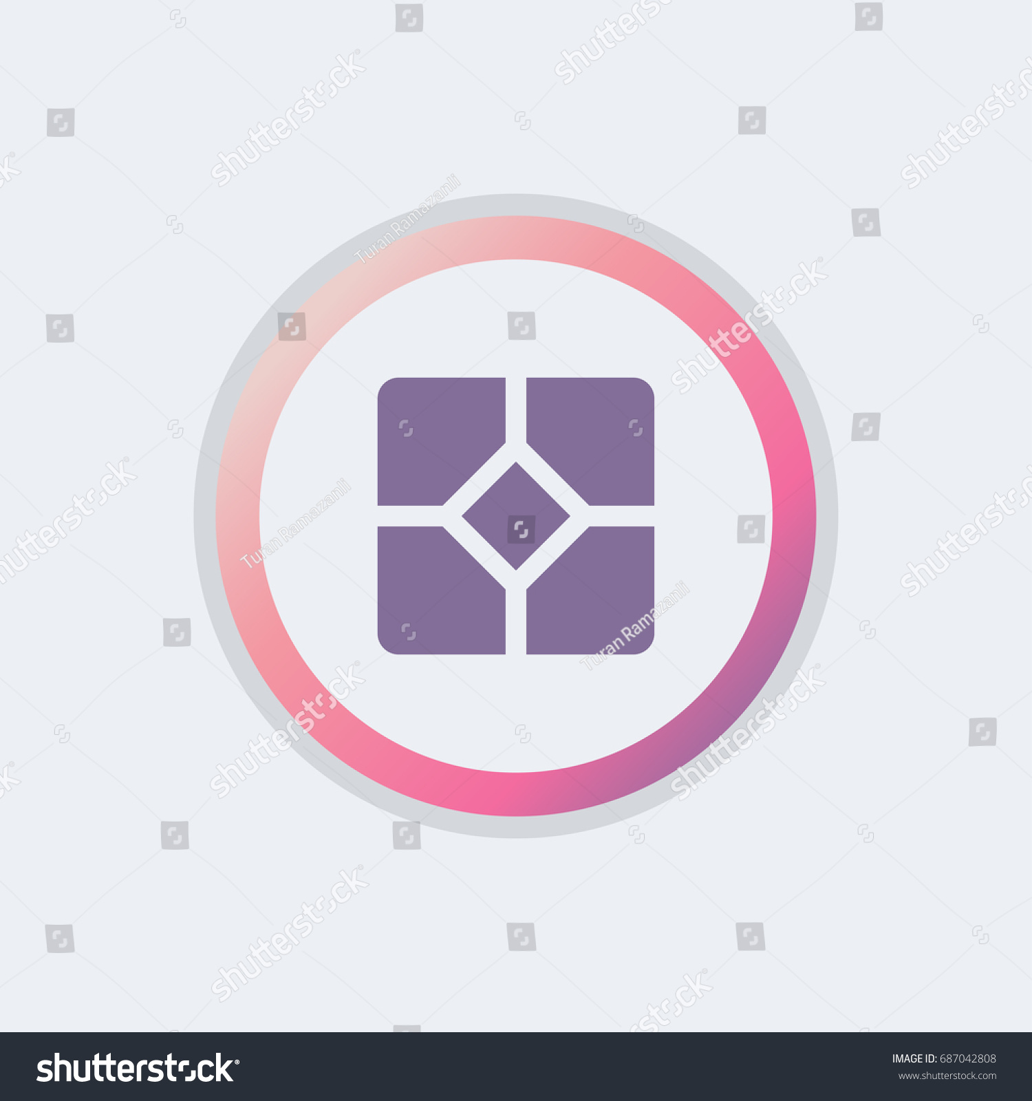 Tile Icon Architecture Sign Stock Vector (Royalty Free) 687042808 ...