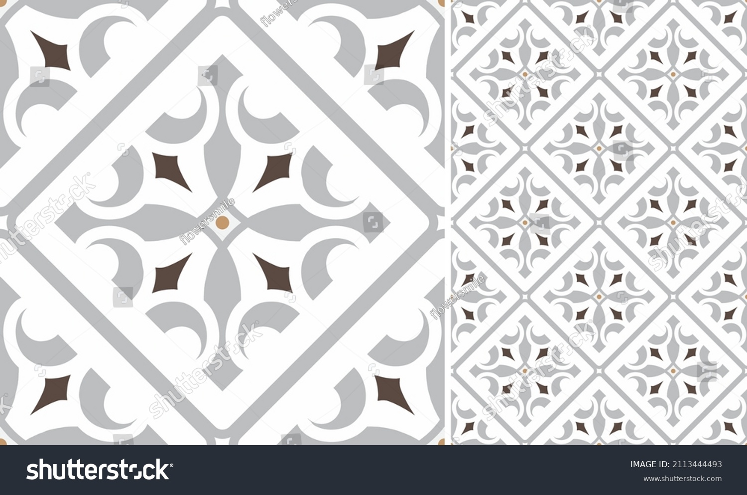 Tile Pattern Seamless Tiled Vector Ceramic Stock Vector (Royalty Free ...