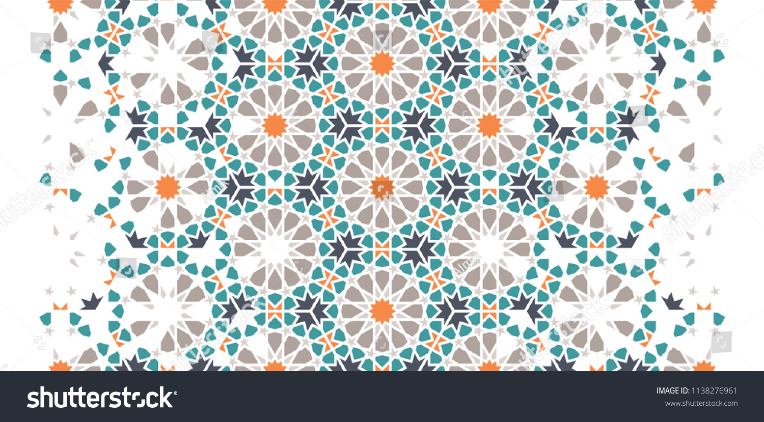 Tile Repeating Vector Border Geometric Halftone Stock Vector (Royalty ...