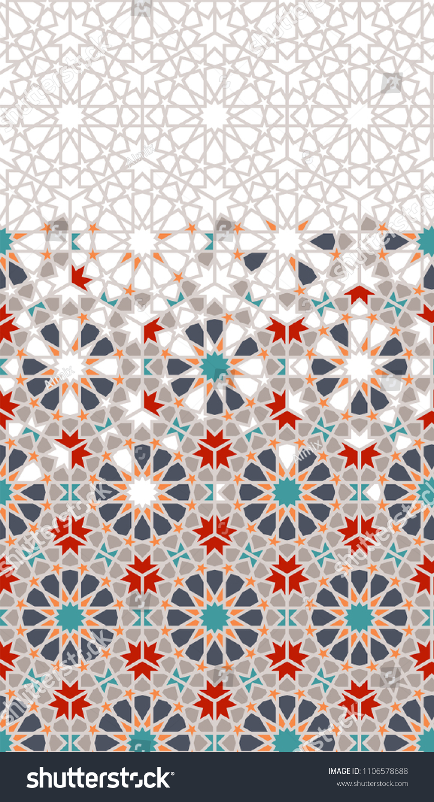 Tile Repeating Vector Border Geometric Halftone Stock Vector (Royalty ...