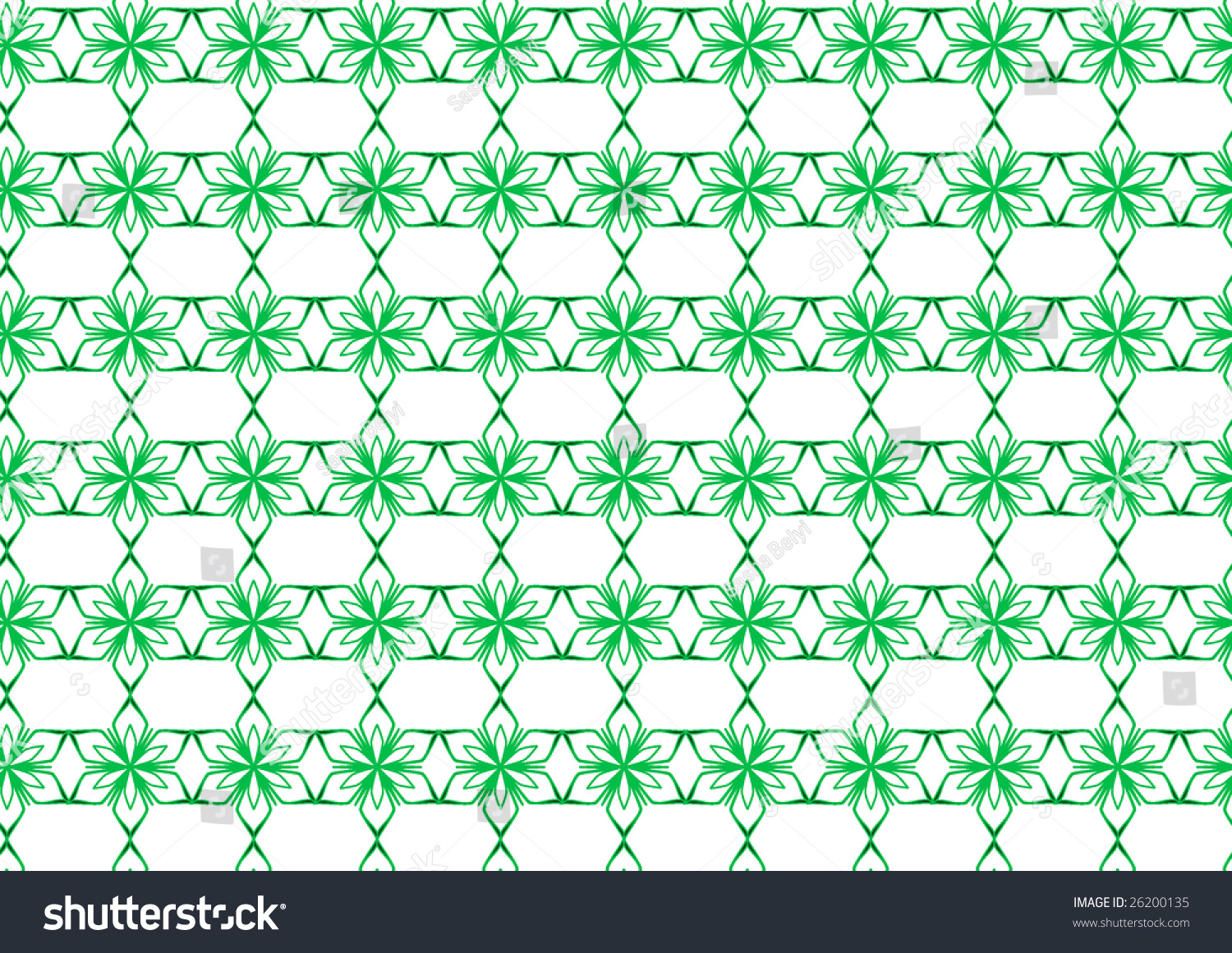 Tiled Seamless Green Wallpaper Stock Vector (Royalty Free) 26200135 ...