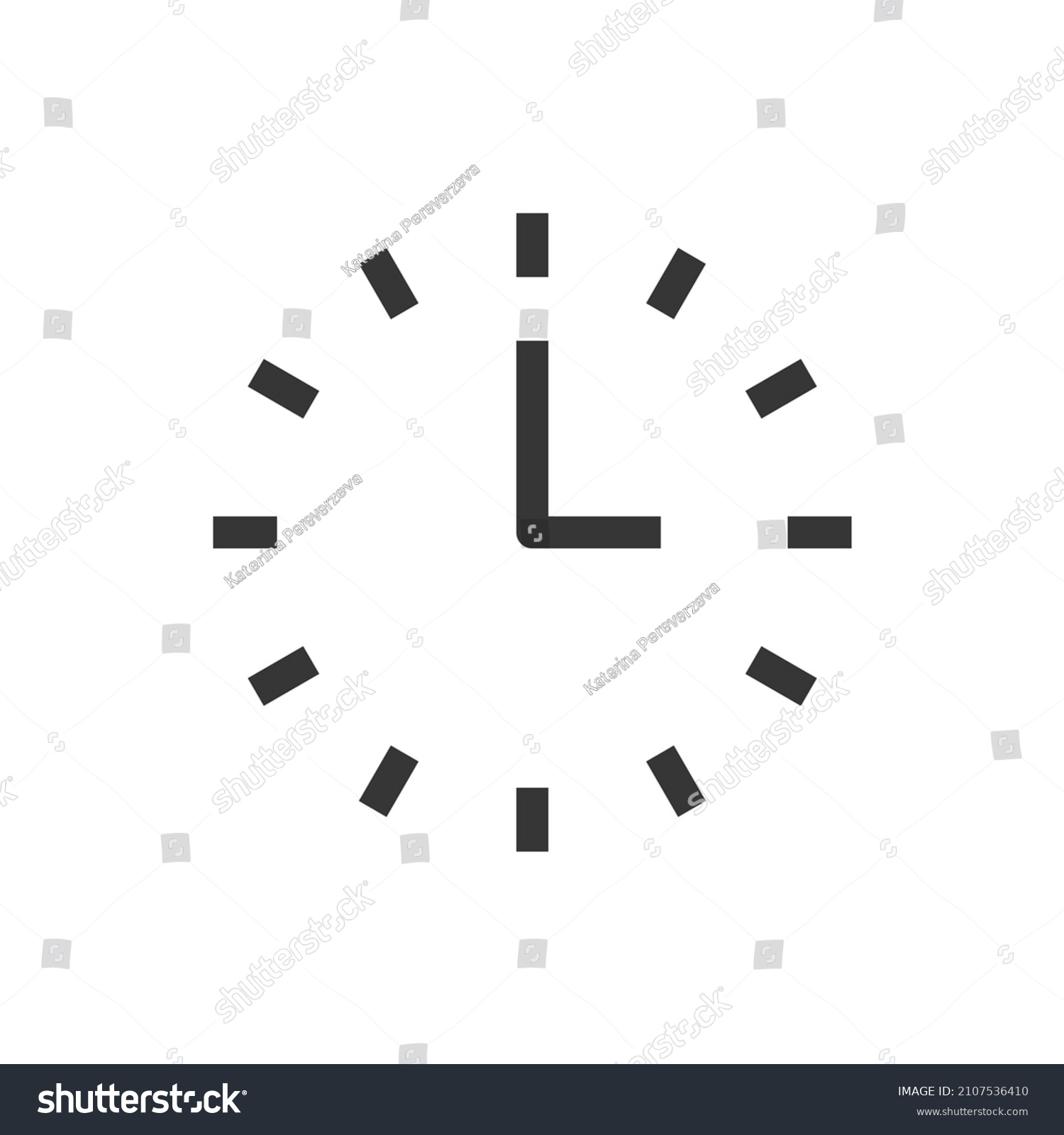 Time Clock Line Style Isolated Vector Stock Vector (Royalty Free ...