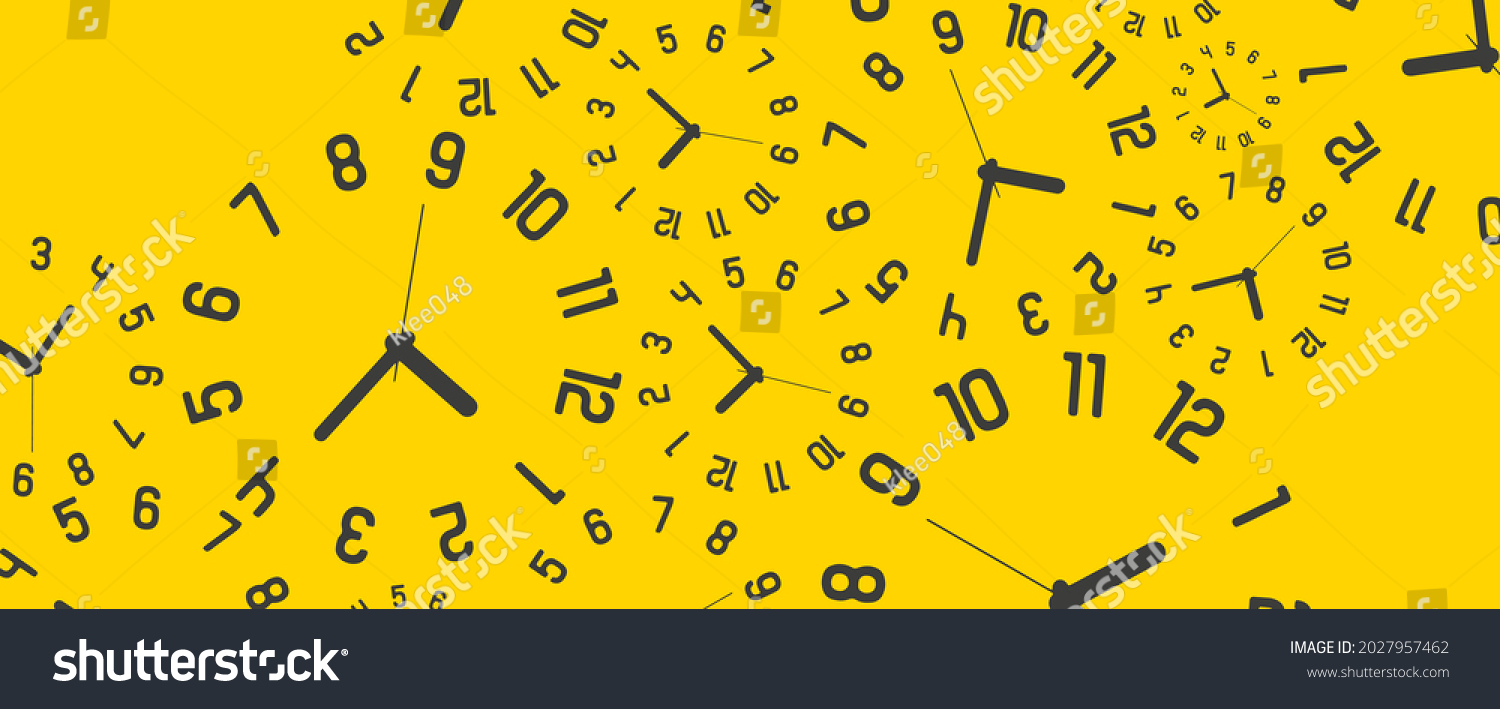 Time Background Round Wall Clocks Stock Vector (Royalty Free) 2027957462
