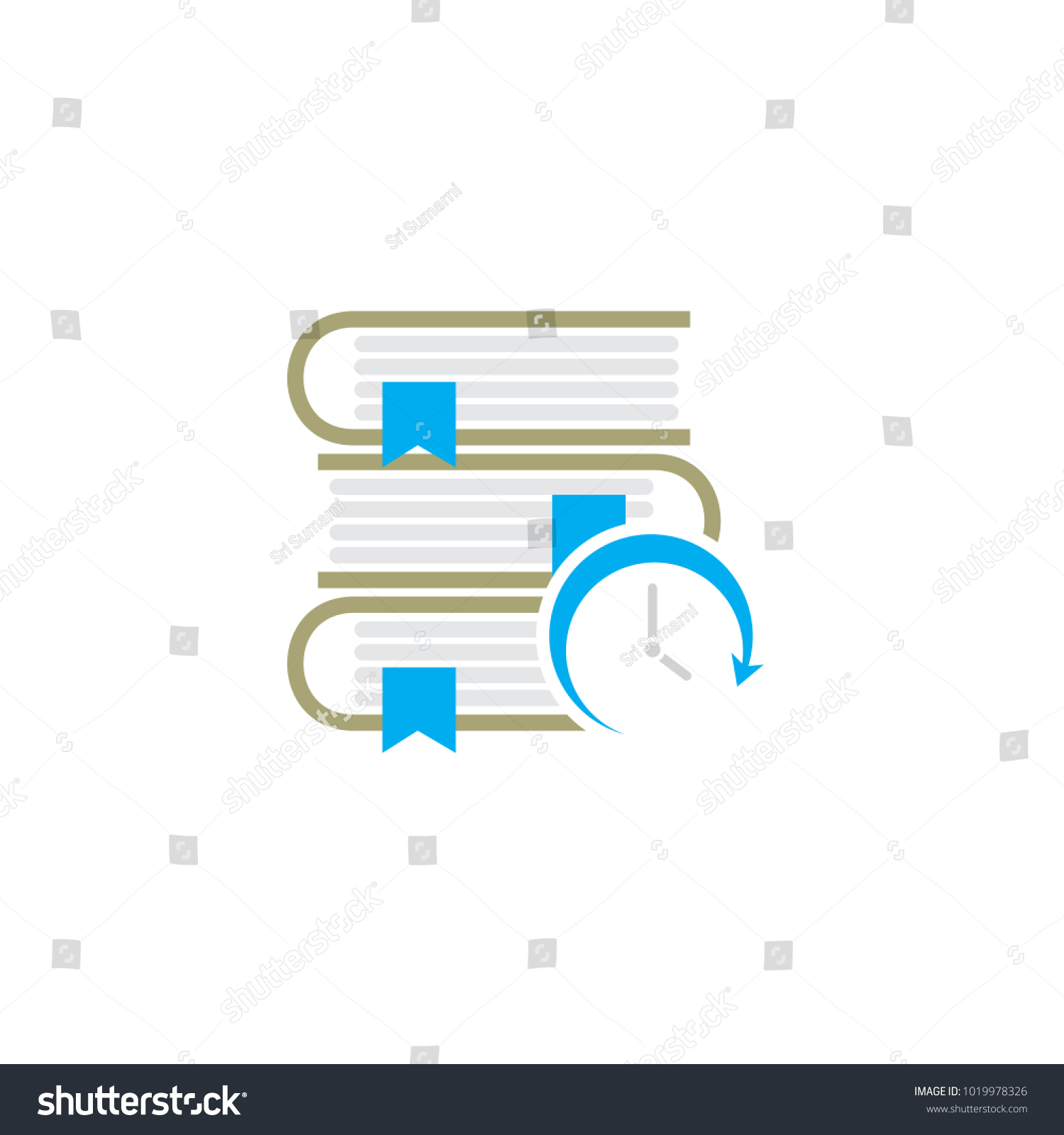 Time Book Logo Icon Design Stock Vector (Royalty Free) 1019978326