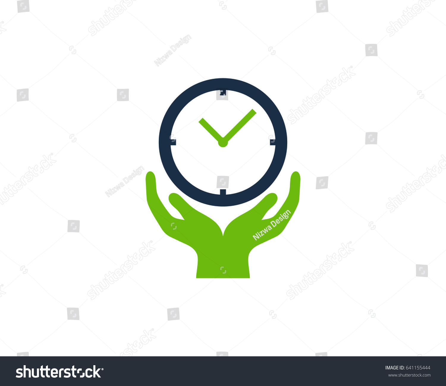 Time Center Icon Logo Design Element Stock Vector (Royalty Free ...