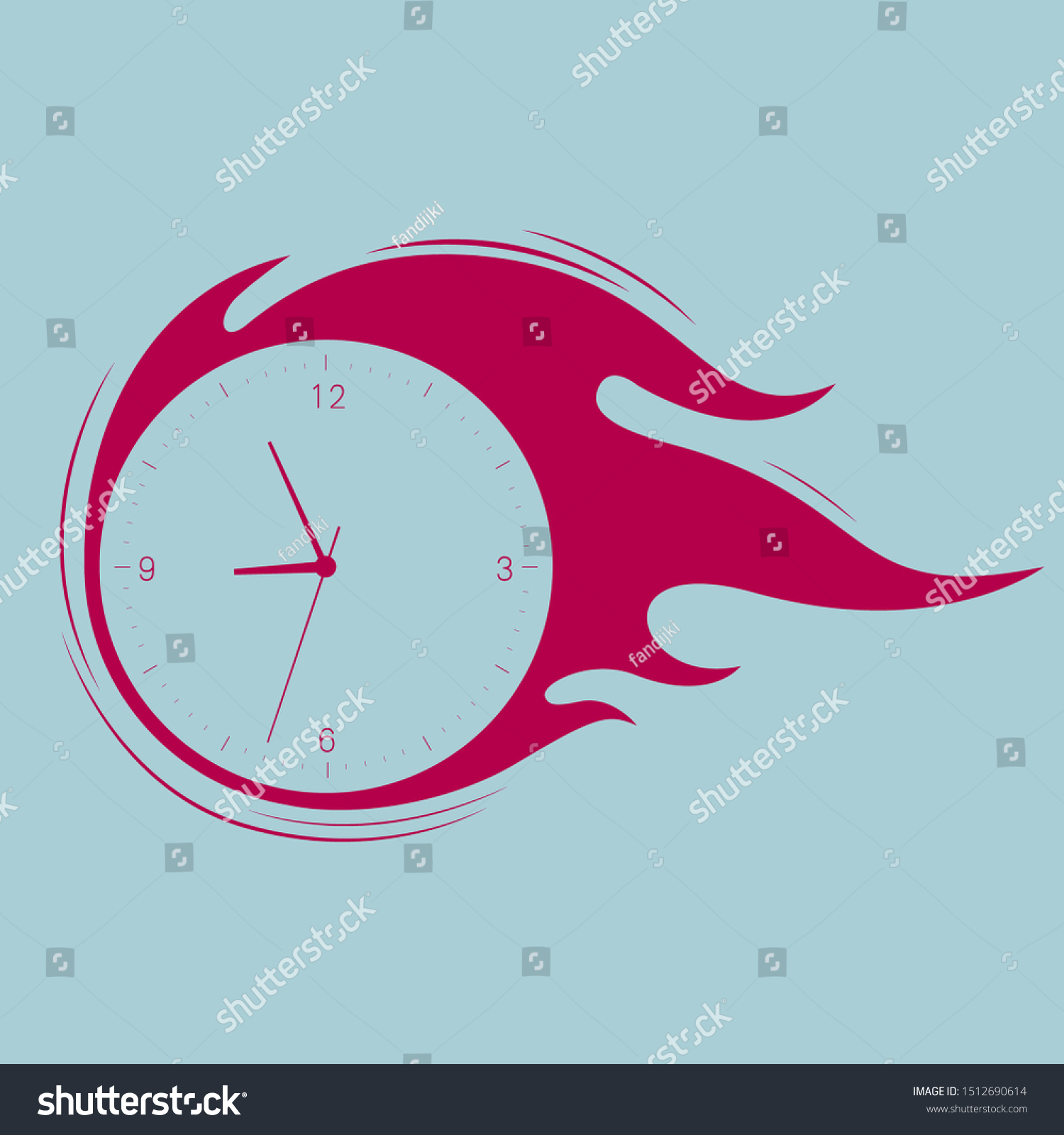 Time Concept Design Isolated On Blue Stock Vector (Royalty Free) 1512690614