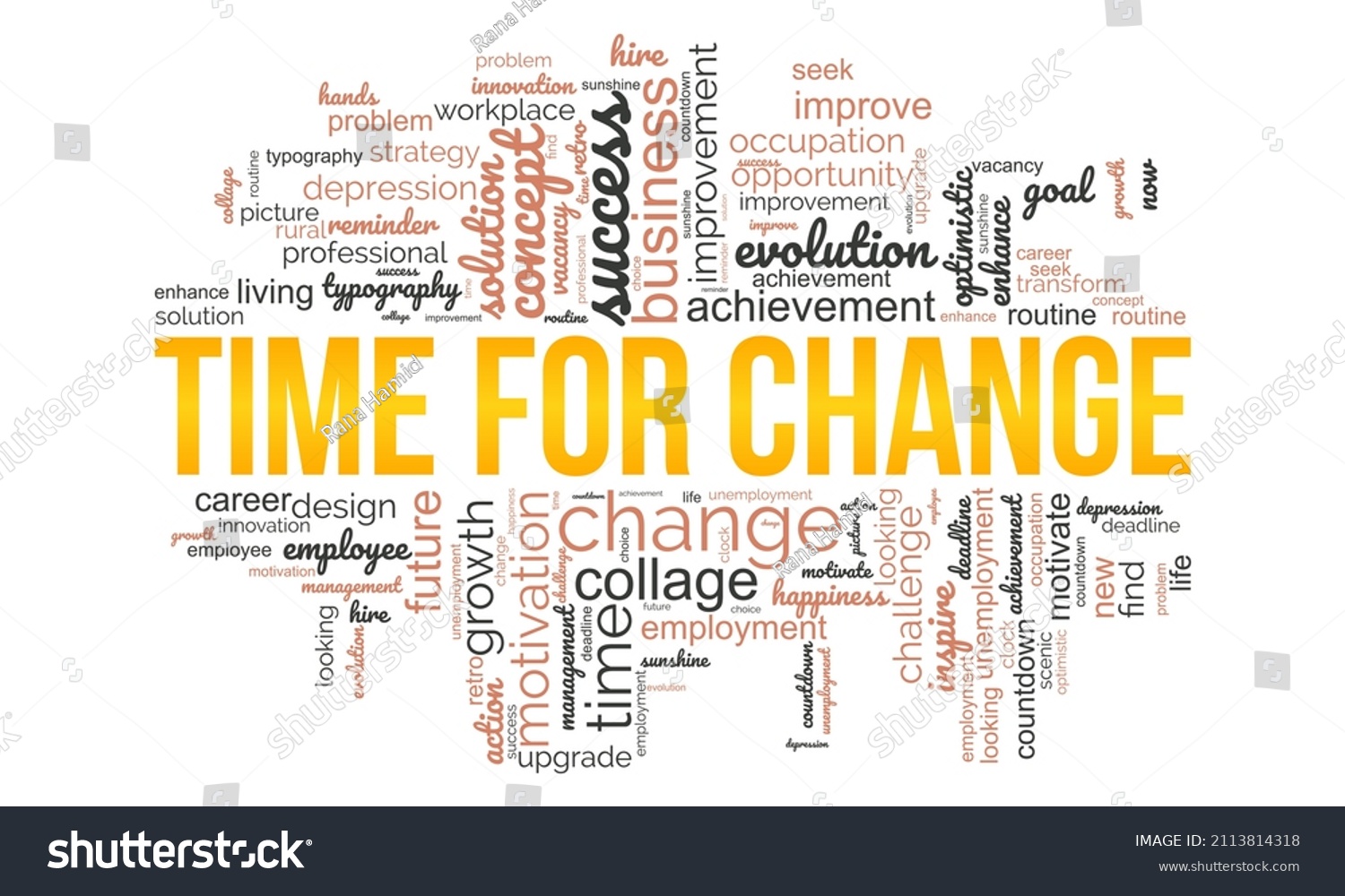Time Change Word Cloud Template Business Stock Vector (Royalty Free ...