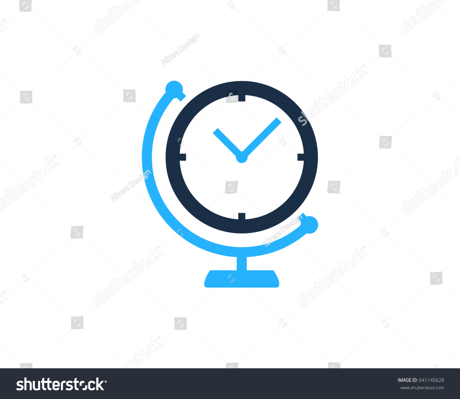 Time Globe Icon Logo Design Element Stock Vector (Royalty Free) 641145628