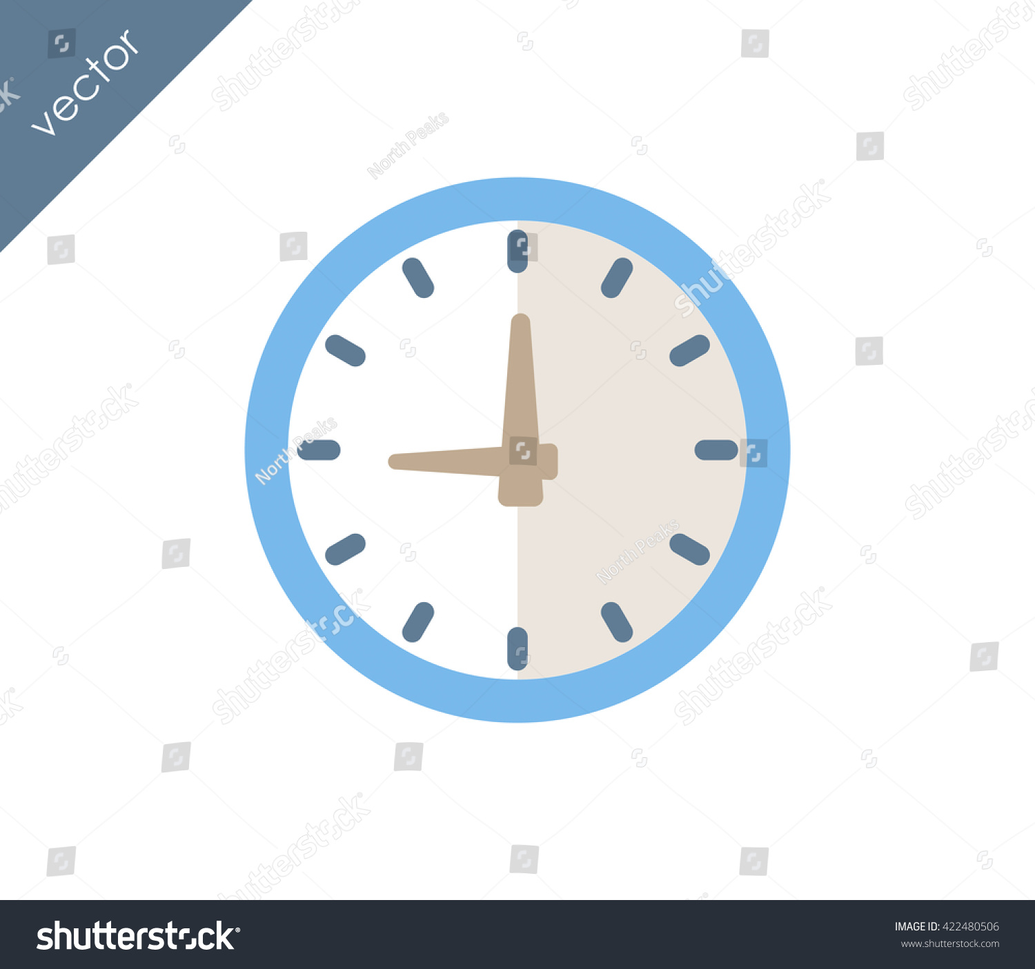 Time Icon Clock Icon Stock Vector (Royalty Free) 422480506