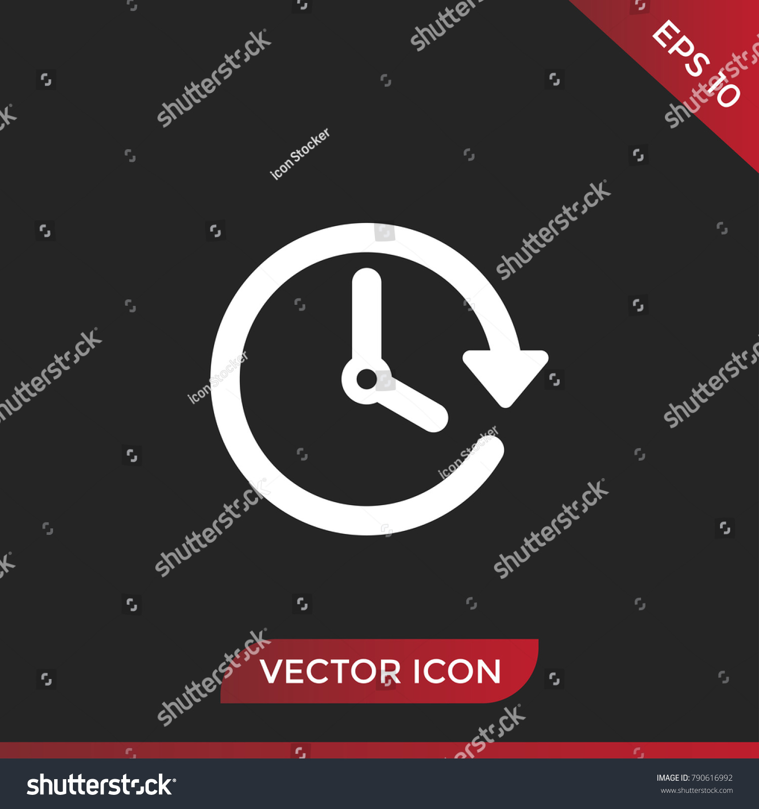 Time Icon Clock Symbol: เวกเตอร์สต็อก (ปลอดค่าลิขสิทธิ์) 790616992 ...