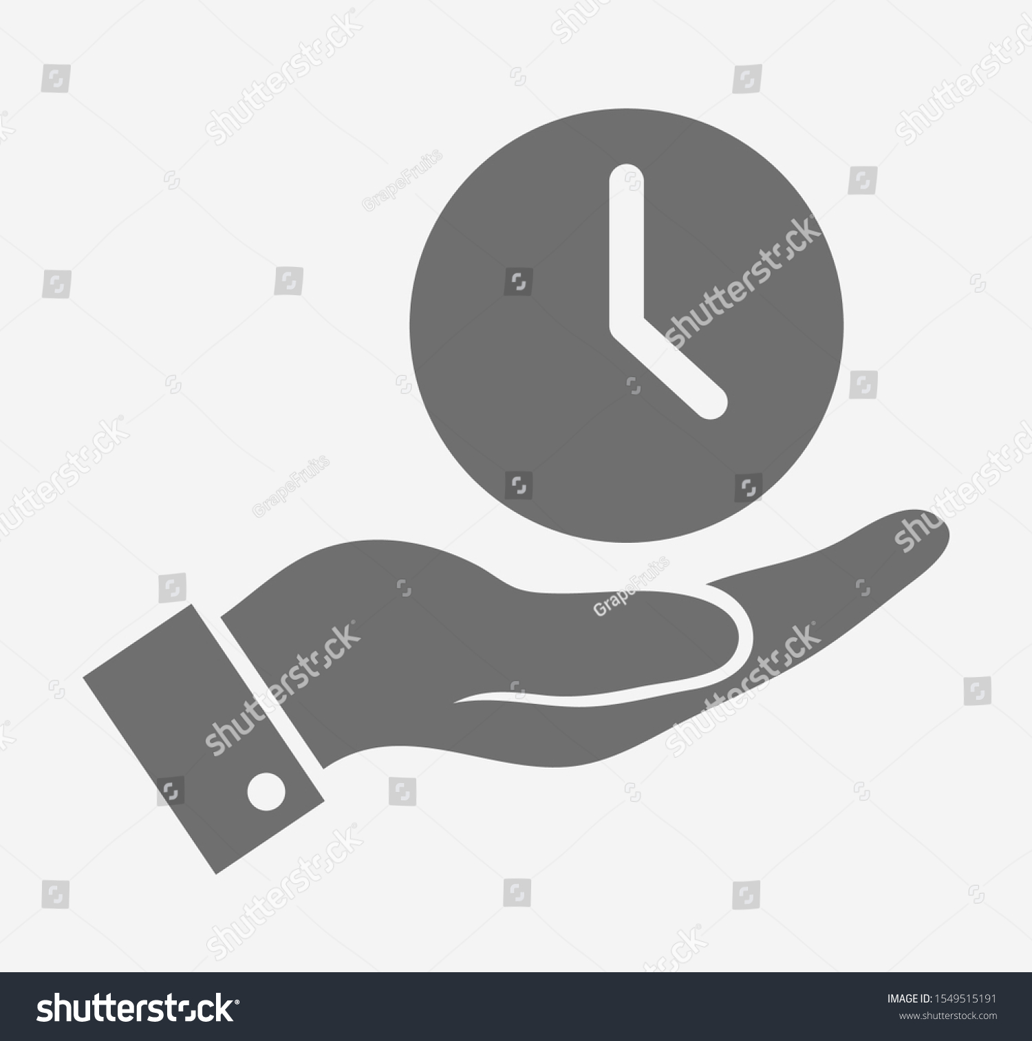 Time Hand Vector Icon Stock Vector (Royalty Free) 1549515191 | Shutterstock