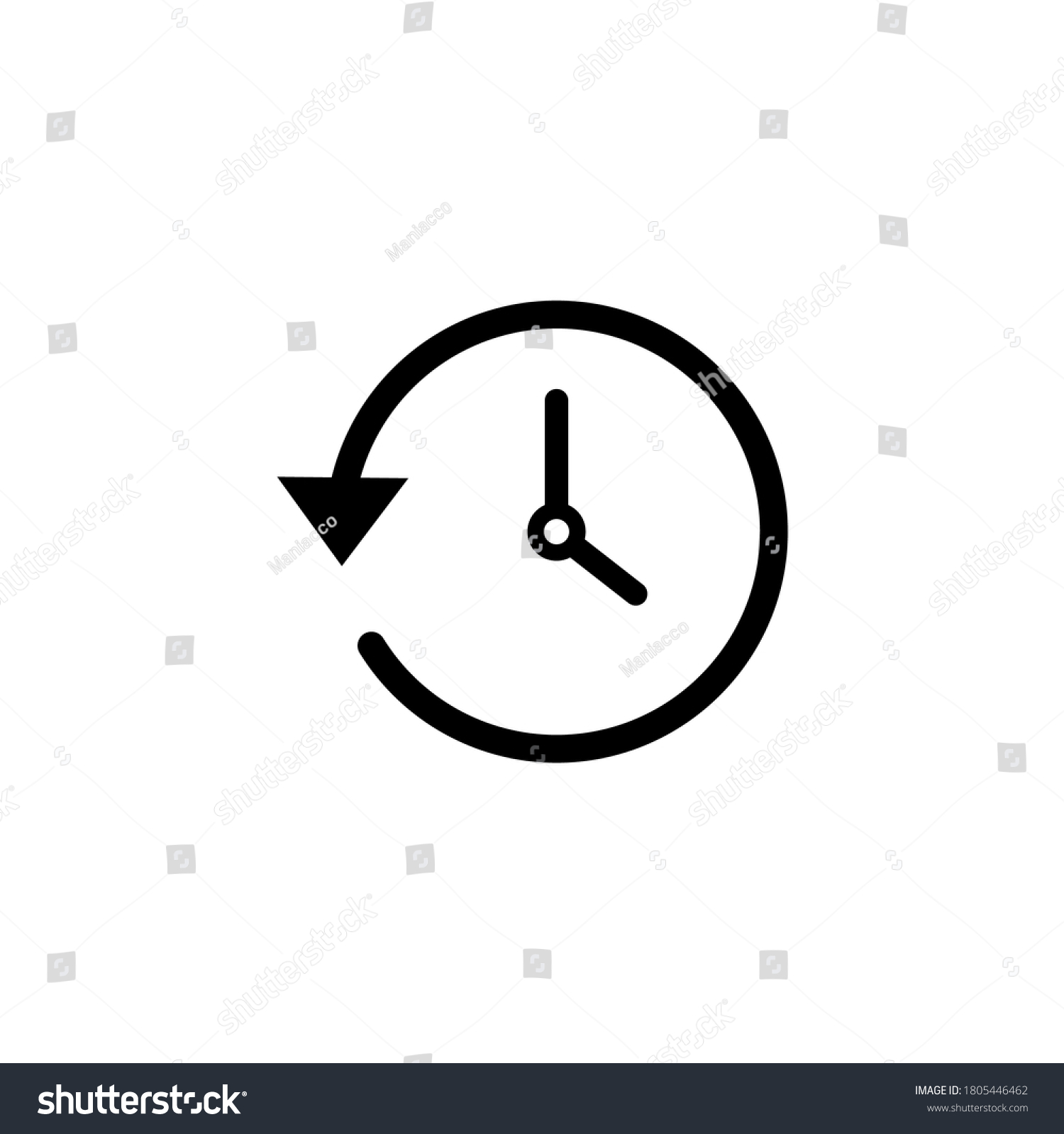 Time Line Icon Vector Clock Icon Stock Vector (Royalty Free) 1805446462 ...