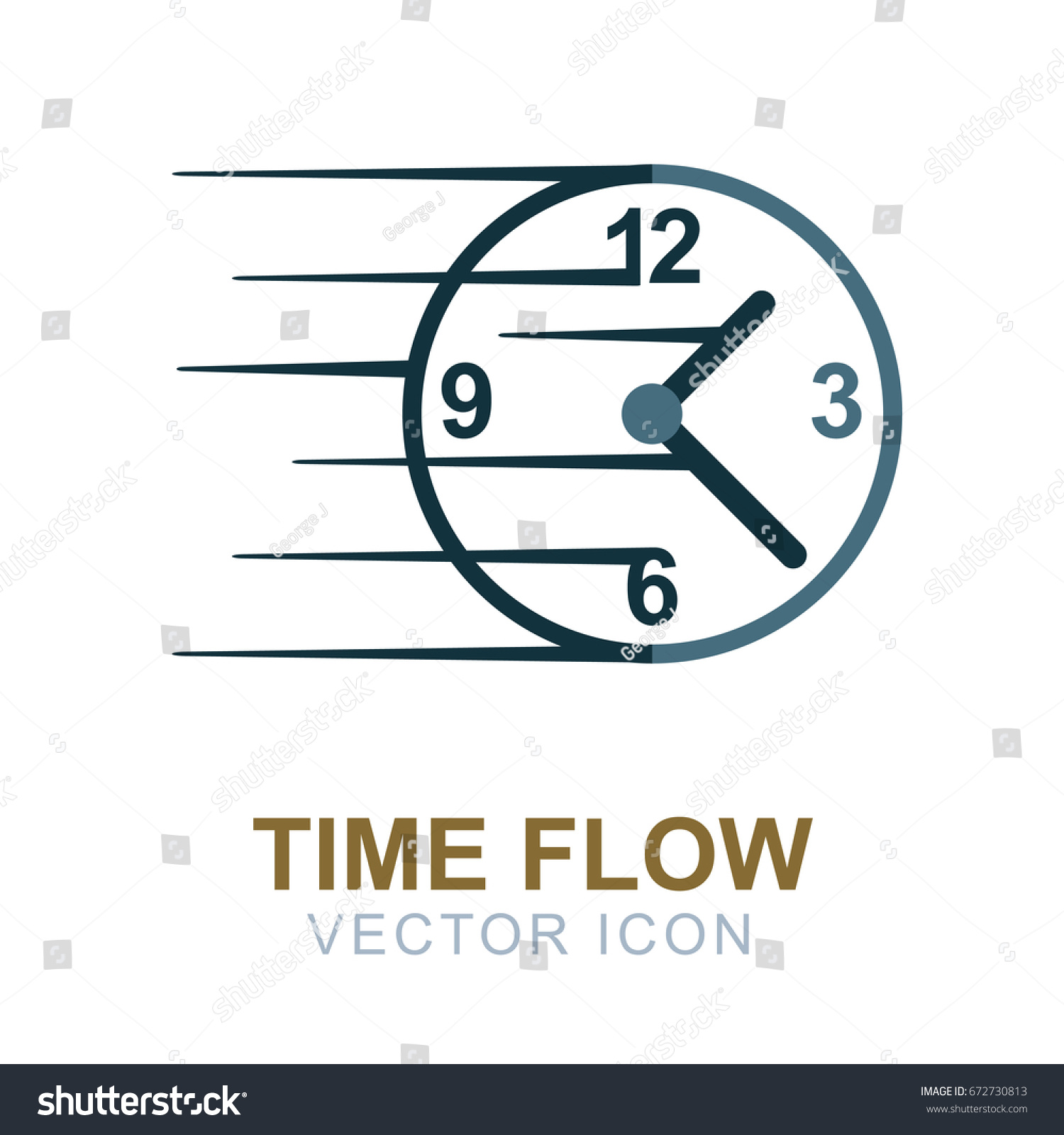 Time Logo Time Flow Icon Stock Vector (Royalty Free) 672730813