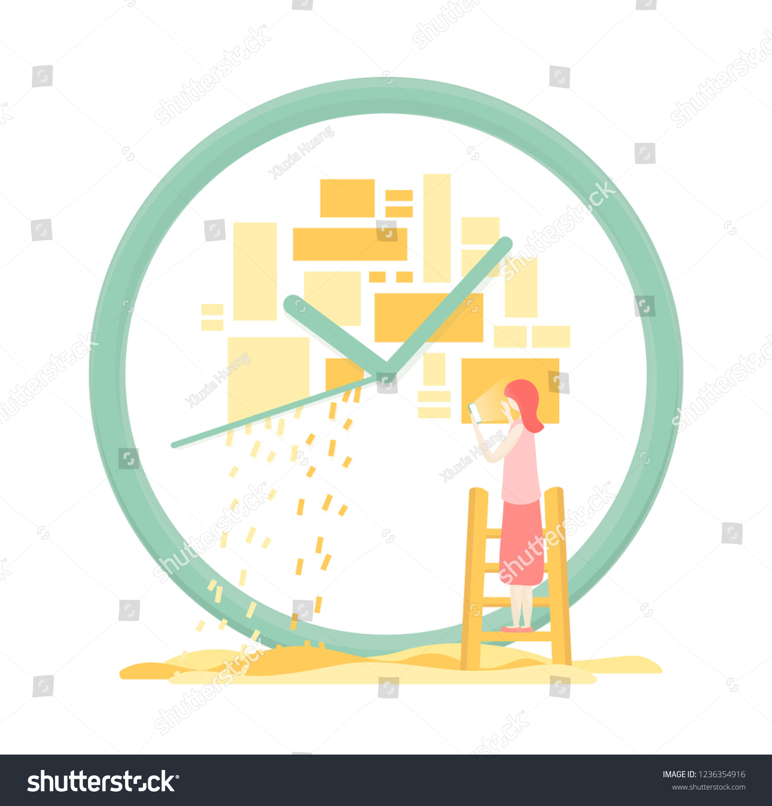 Time Management Concept Stock Vector (Royalty Free) 1236354916 ...