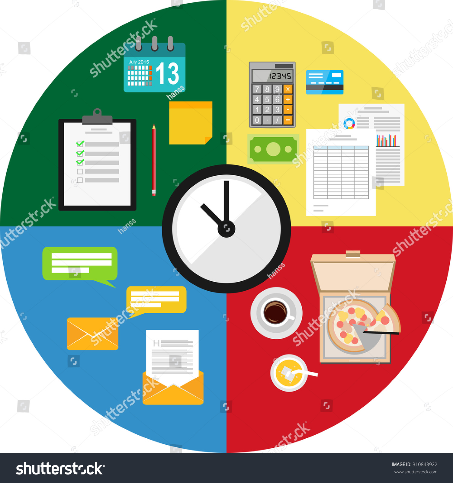 Time Management Concept Illustration Stock Vector (Royalty Free) 310843922