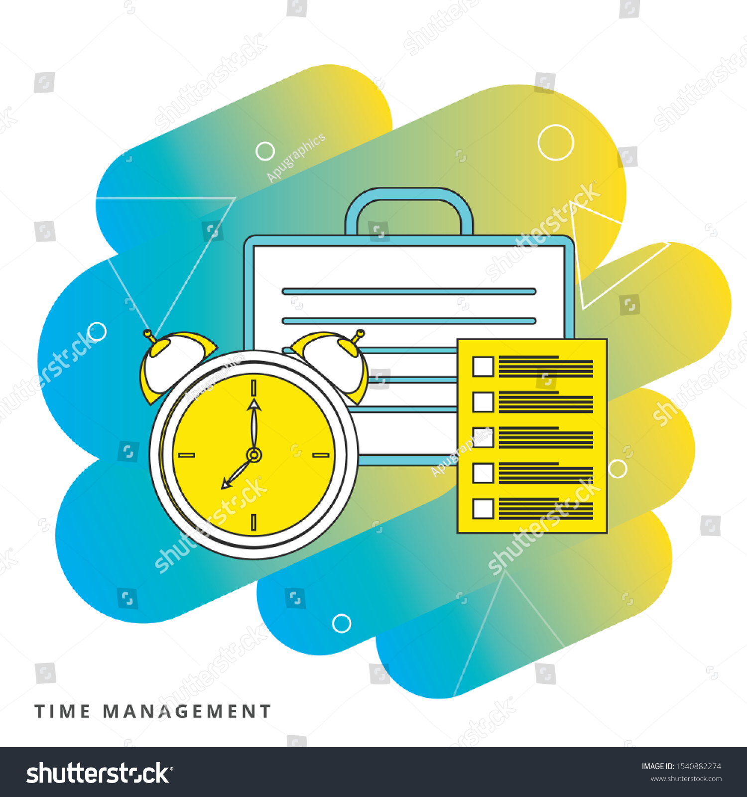 Time Management Concept Planning Design Stock Vector (Royalty Free ...