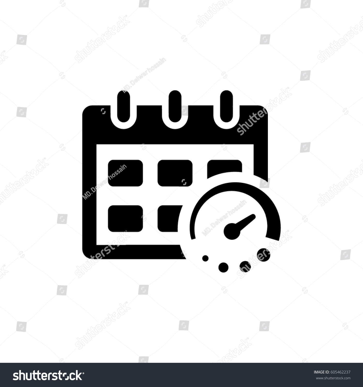 Time Schedule Icon: vector de stock (libre de regalías) 605462237 ...