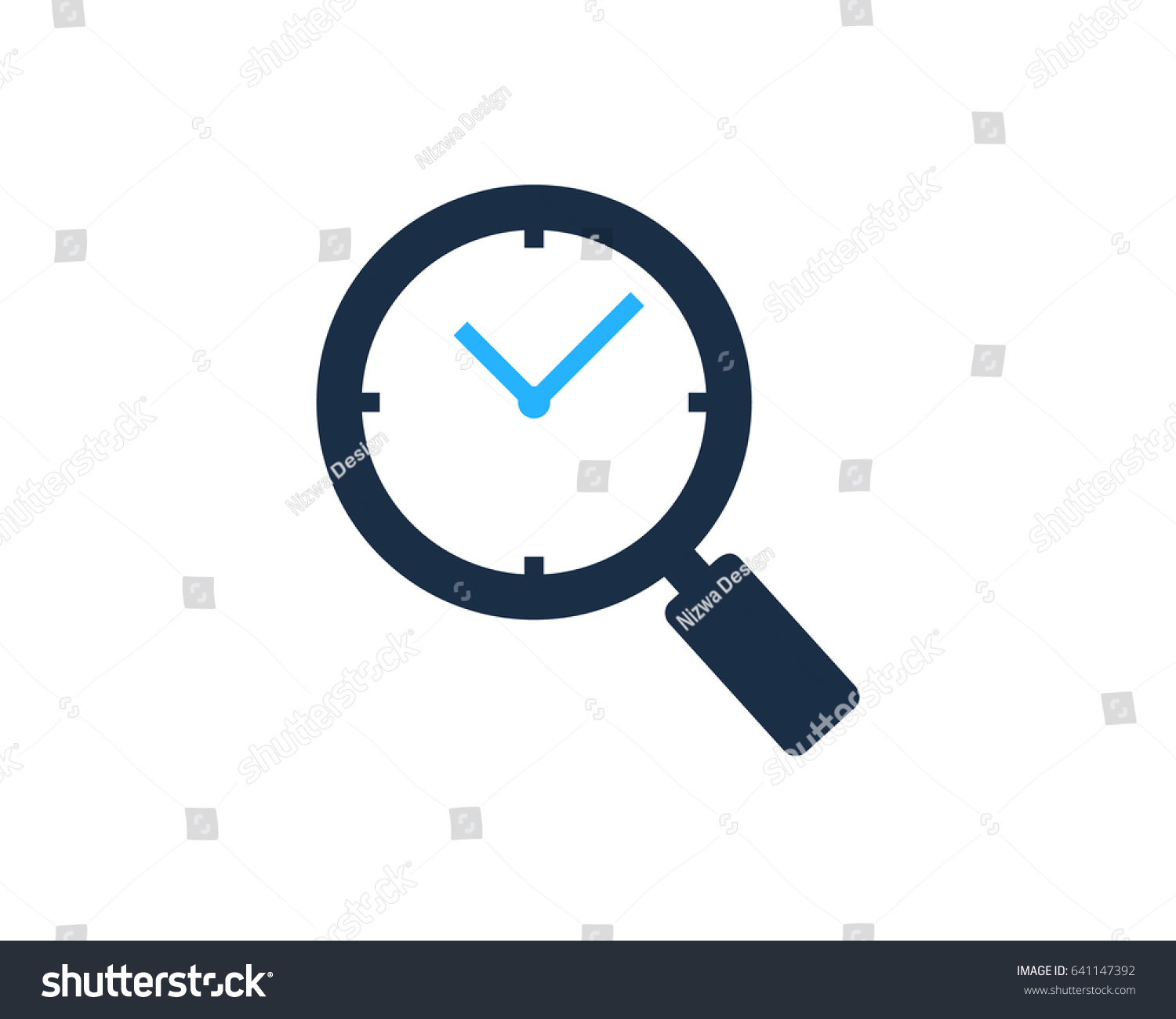 Time Search Icon Logo Design Element Stock Vector (Royalty Free ...