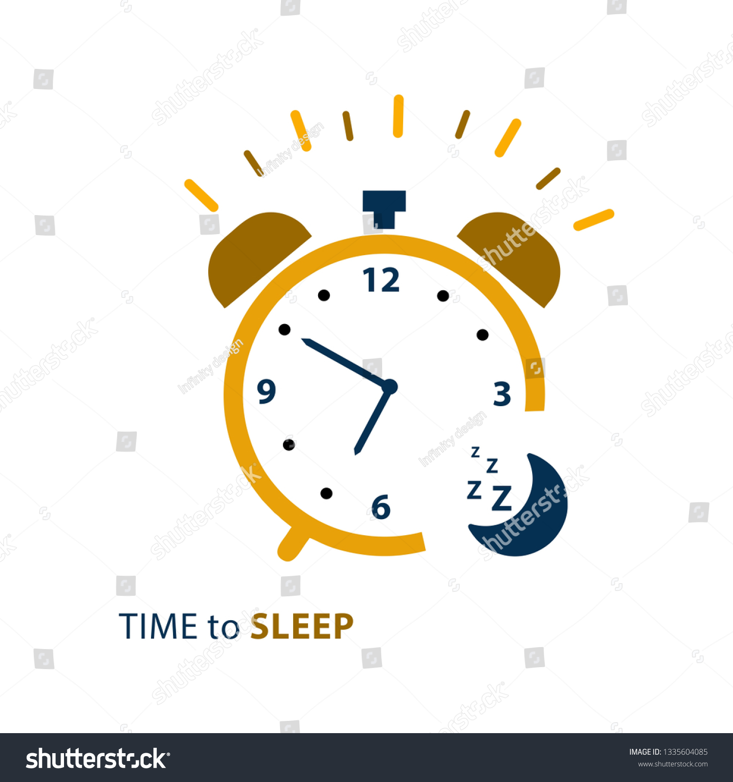 Time Sleep Icon Vector Stock Vector (Royalty Free) 1335604085
