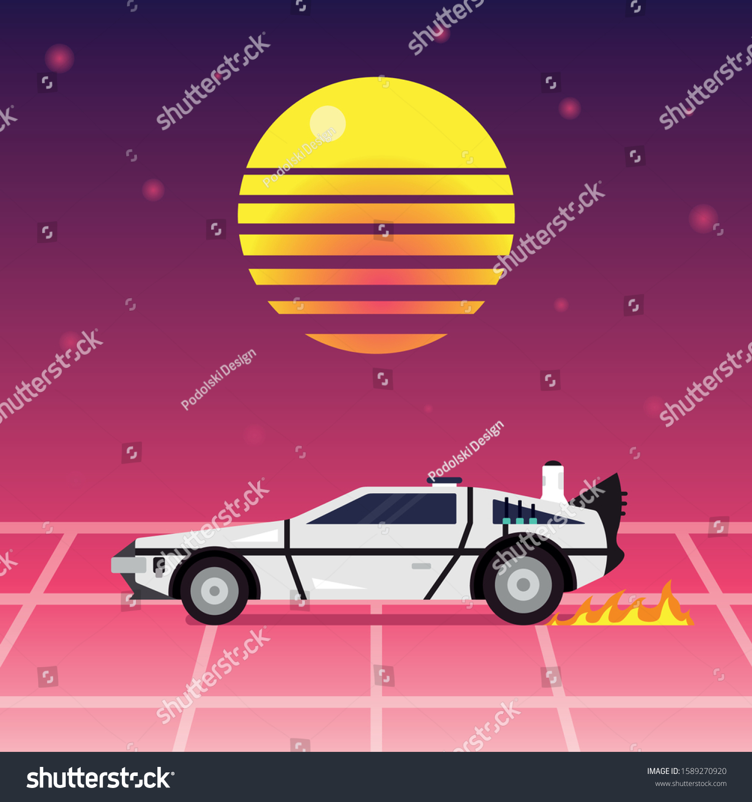 Time Travel Machine Time Machine Flat Stock Vector (Royalty Free ...