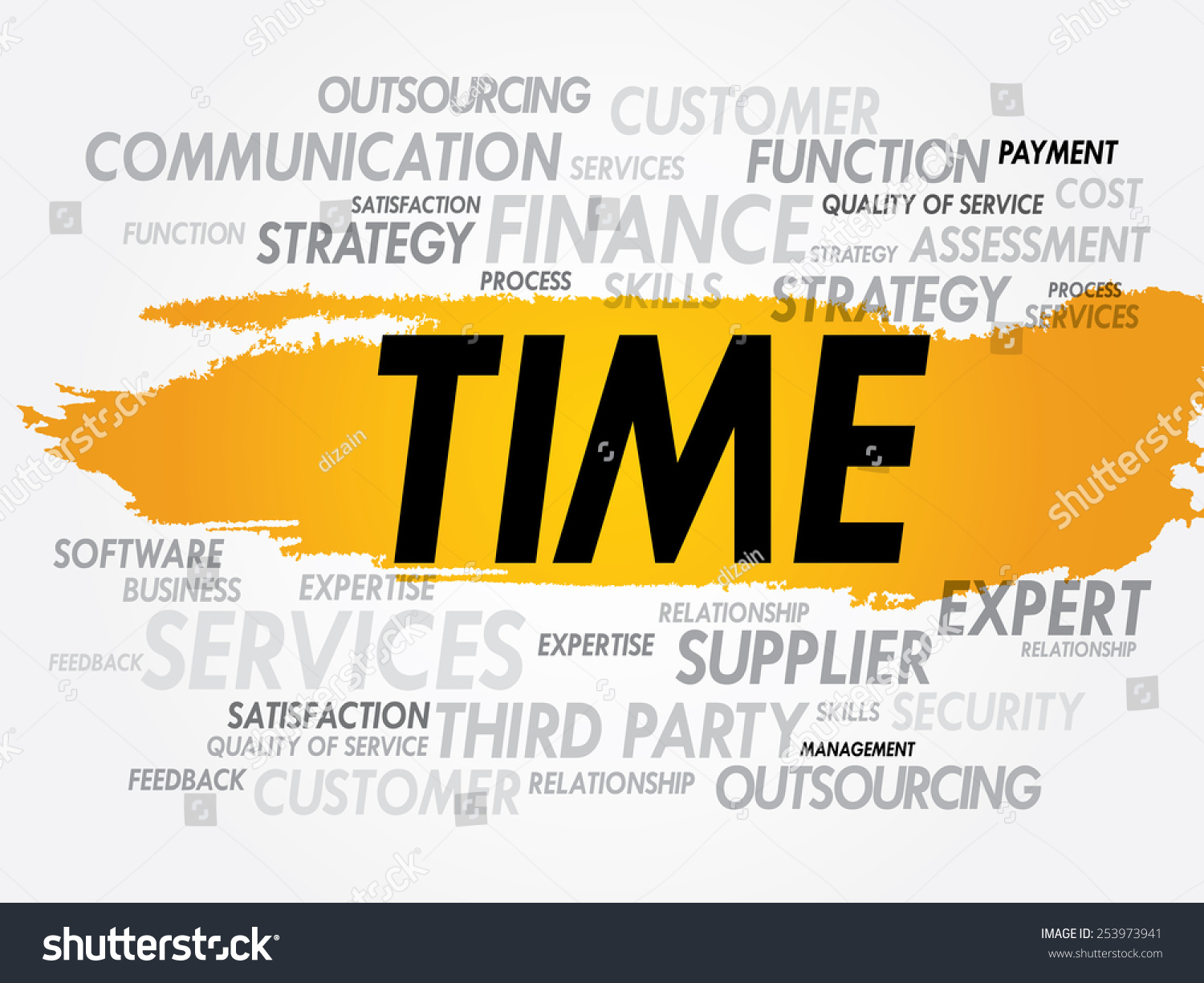 Time Word Cloud Business Concept Stock Vector (Royalty Free) 253973941