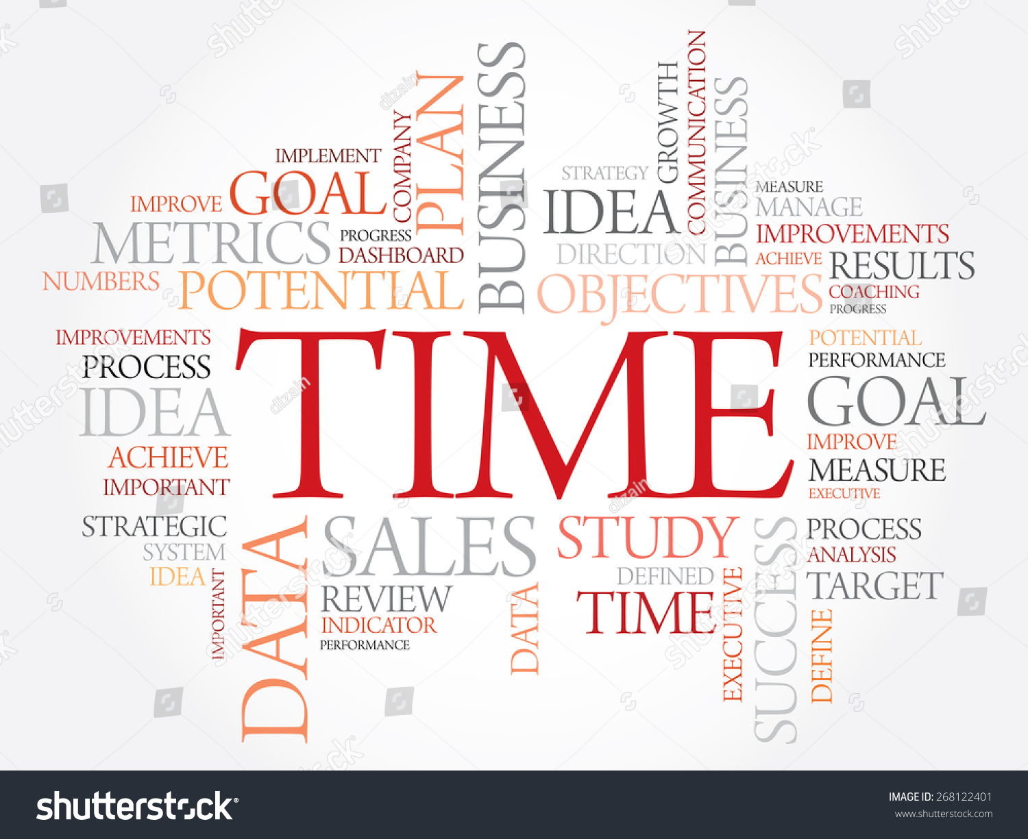 Time Word Cloud Business Concept Stock Vector (Royalty Free) 268122401 ...