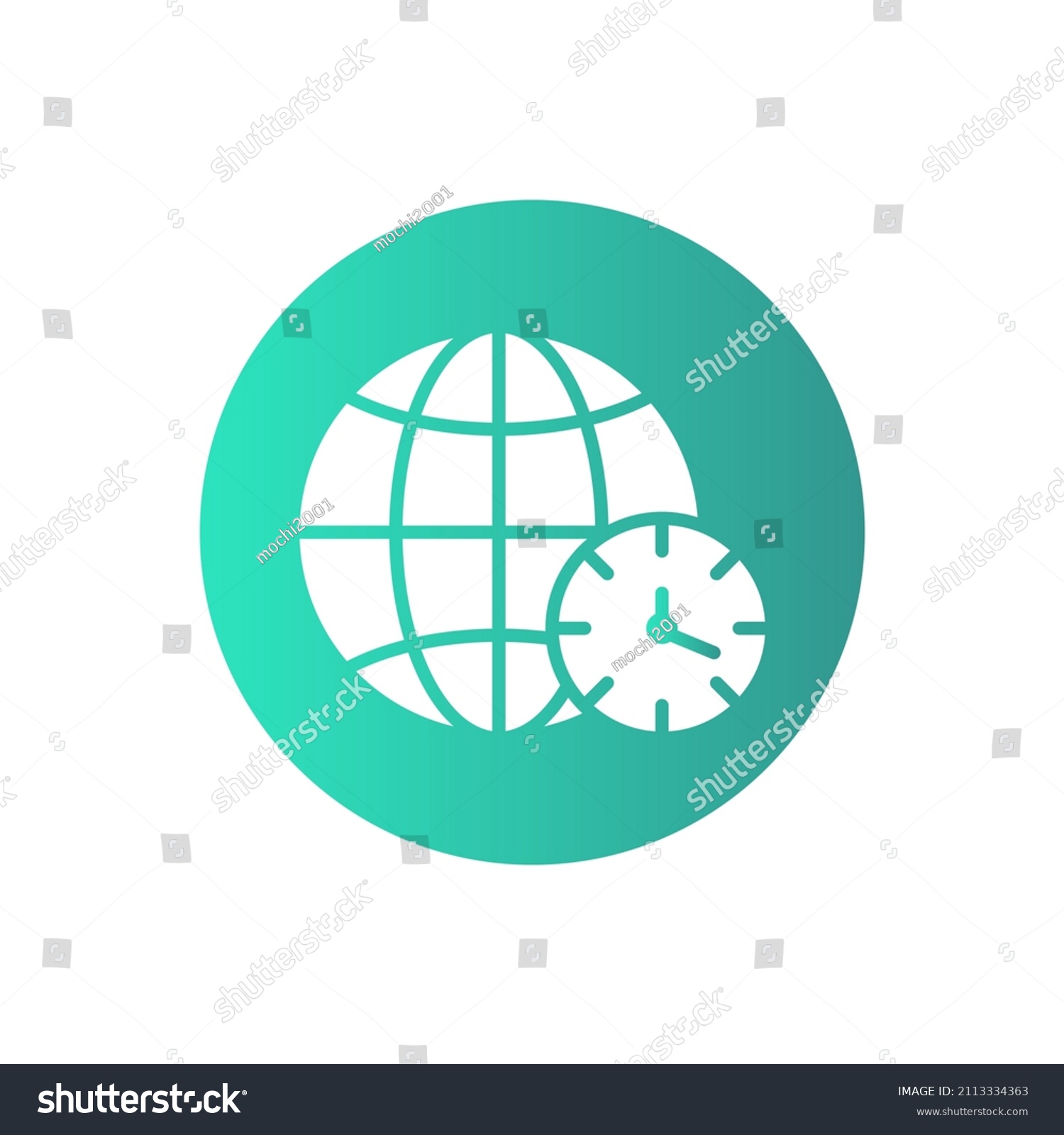 Time Zone Icon Vector Isolated On Stock Vector (Royalty Free ...