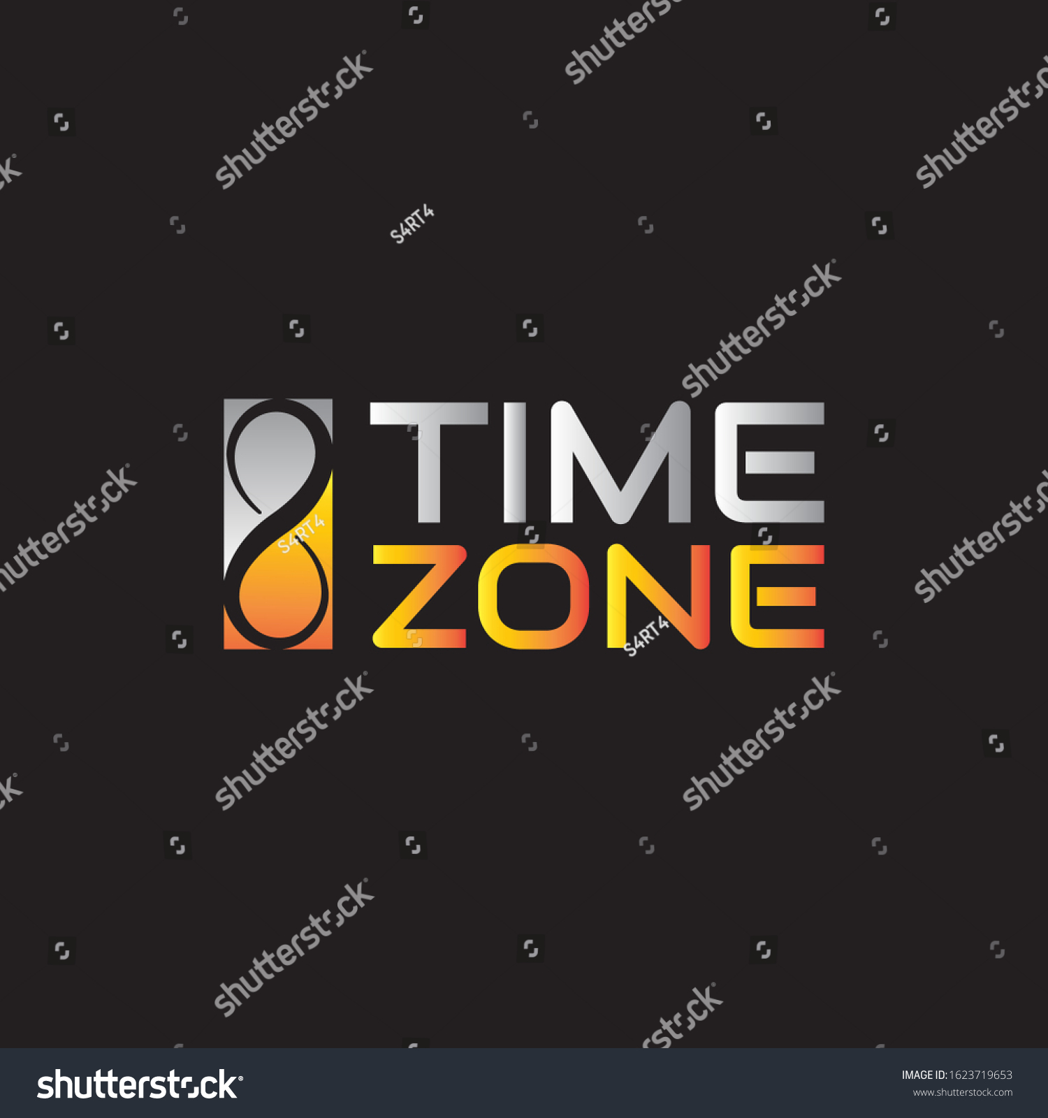 Time Zone Logo Infinity Hourglass: vector de stock (libre de regalías ...