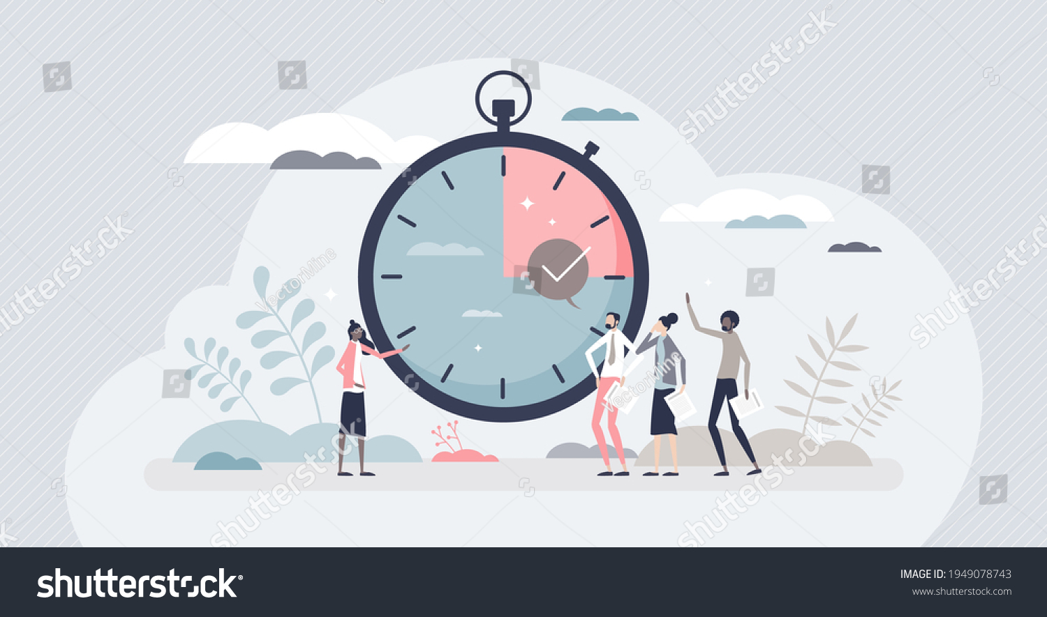 Timebox Time Interval Precise Project Management Stock Vector (Royalty ...