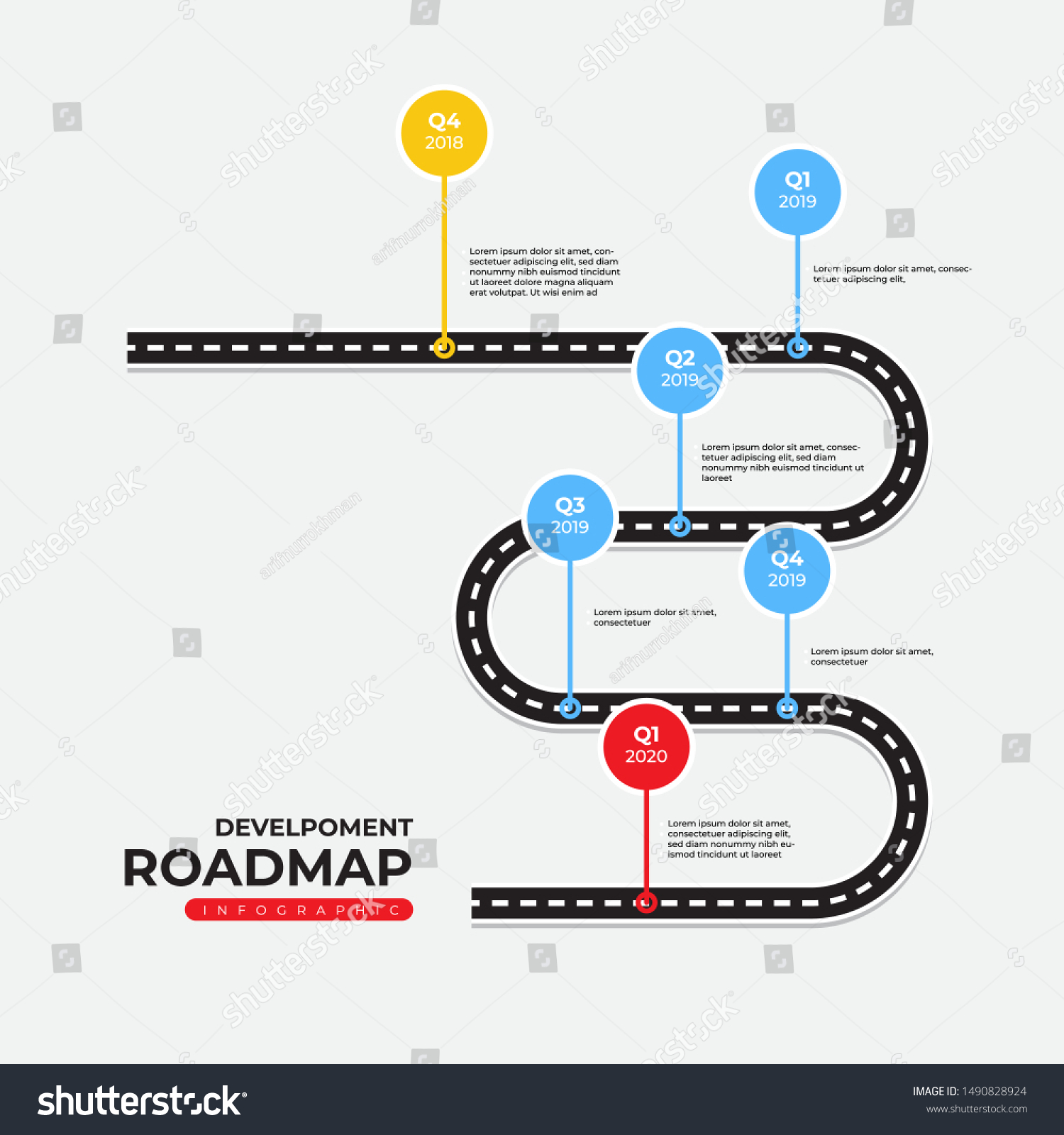 Timeline Roadmap Infographic Template Stock Vector (Royalty Free ...