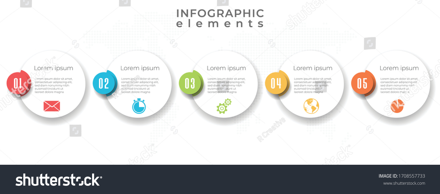 Timeline Circle Infographic Template 5 Options Stock Vector (Royalty ...