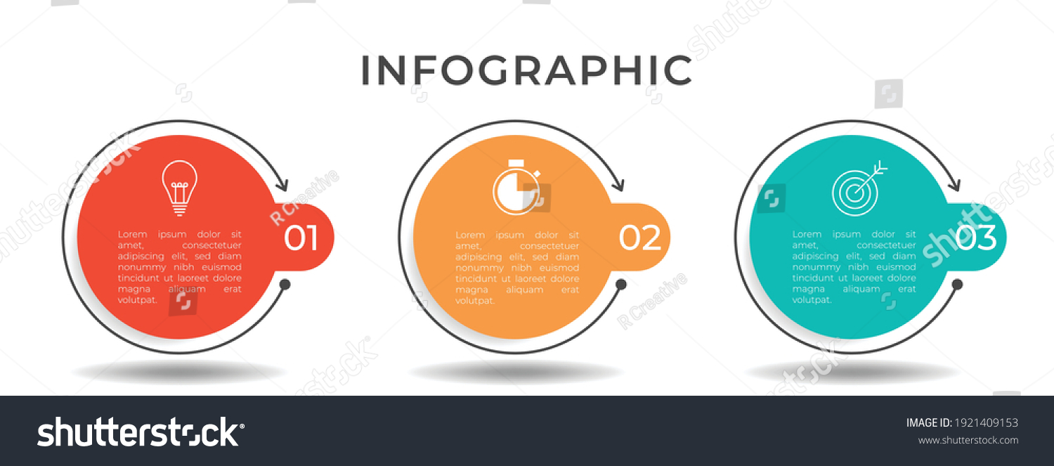 Timeline 3 Circles Infographic Template Stock Vector (Royalty Free ...