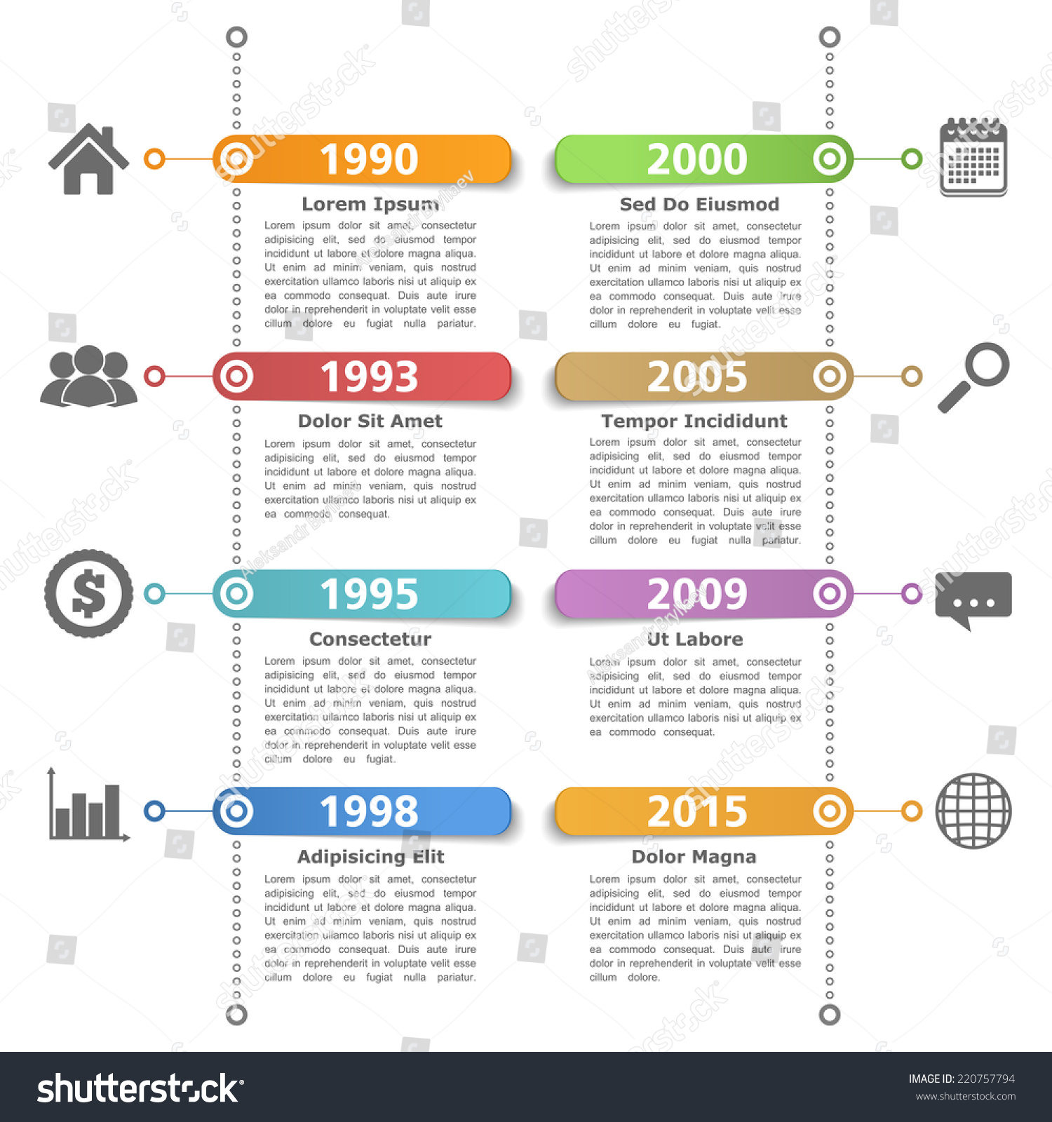 Timeline Design Template Vector Eps10 Illustration Stock Vector ...