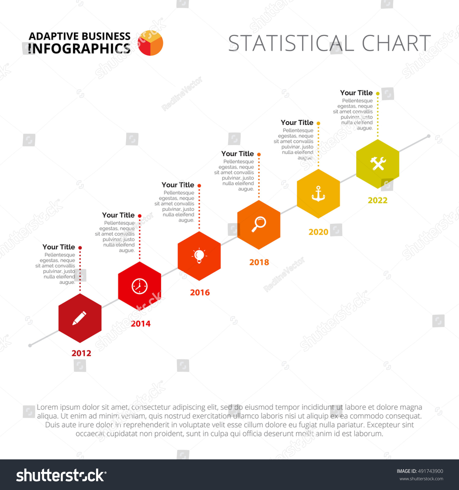 Timeline Diagram Template 2 Stock Vector (Royalty Free) 491743900 ...