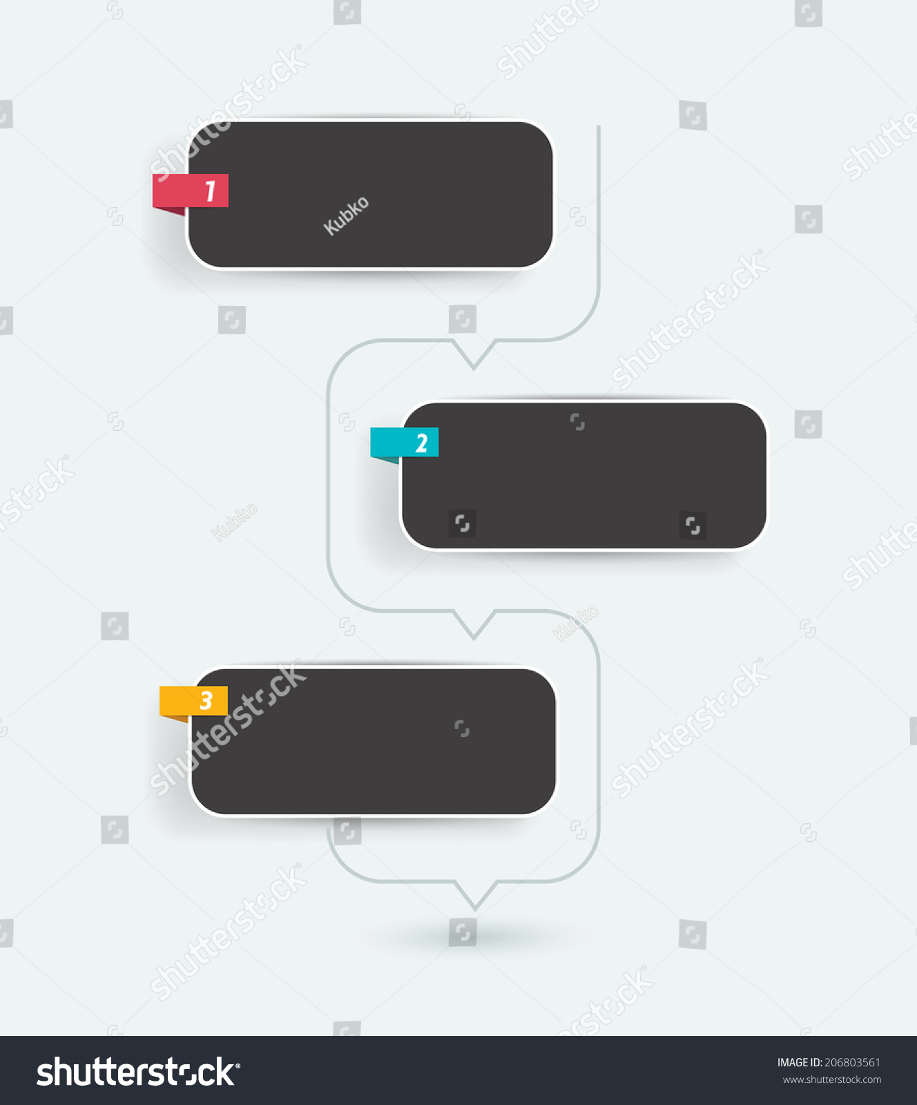 Timeline Infographic Speach Template Simply Vector Stock Vector ...