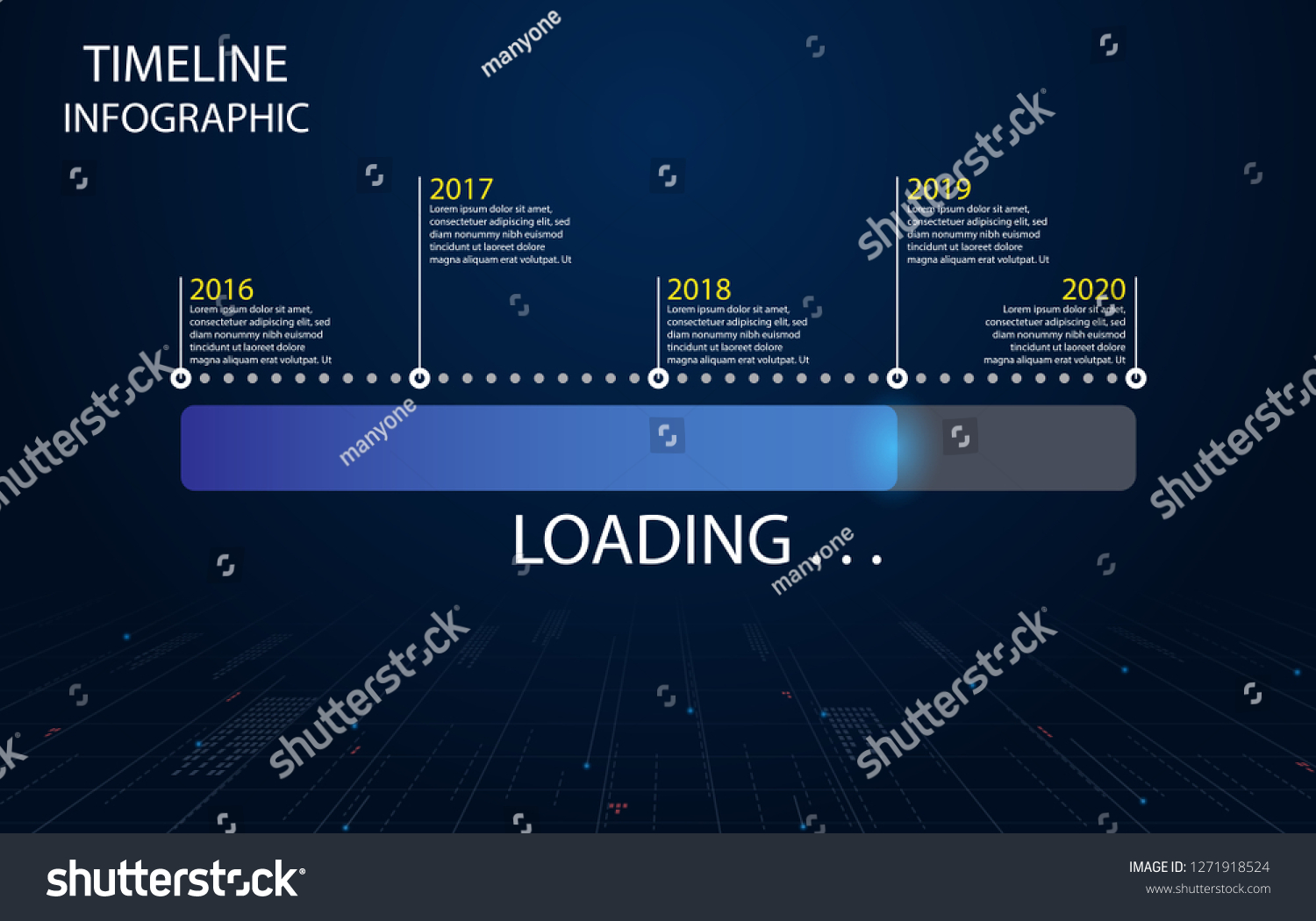 Timeline Infographics Loading Tech Styleprocess Chartbusiness Stock ...