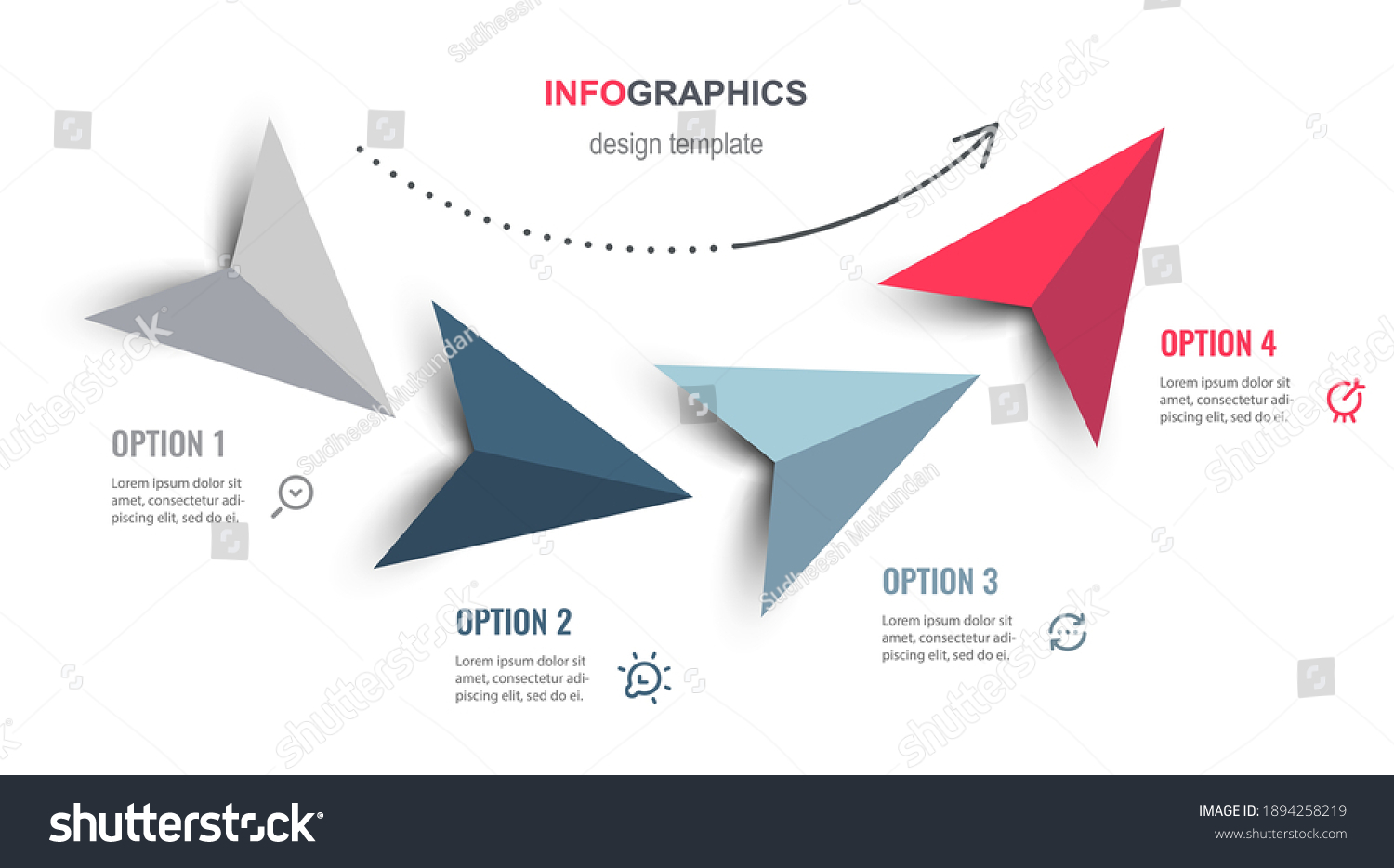 Timeline Infographics Template Arrows Workflow Process Stock Vector ...