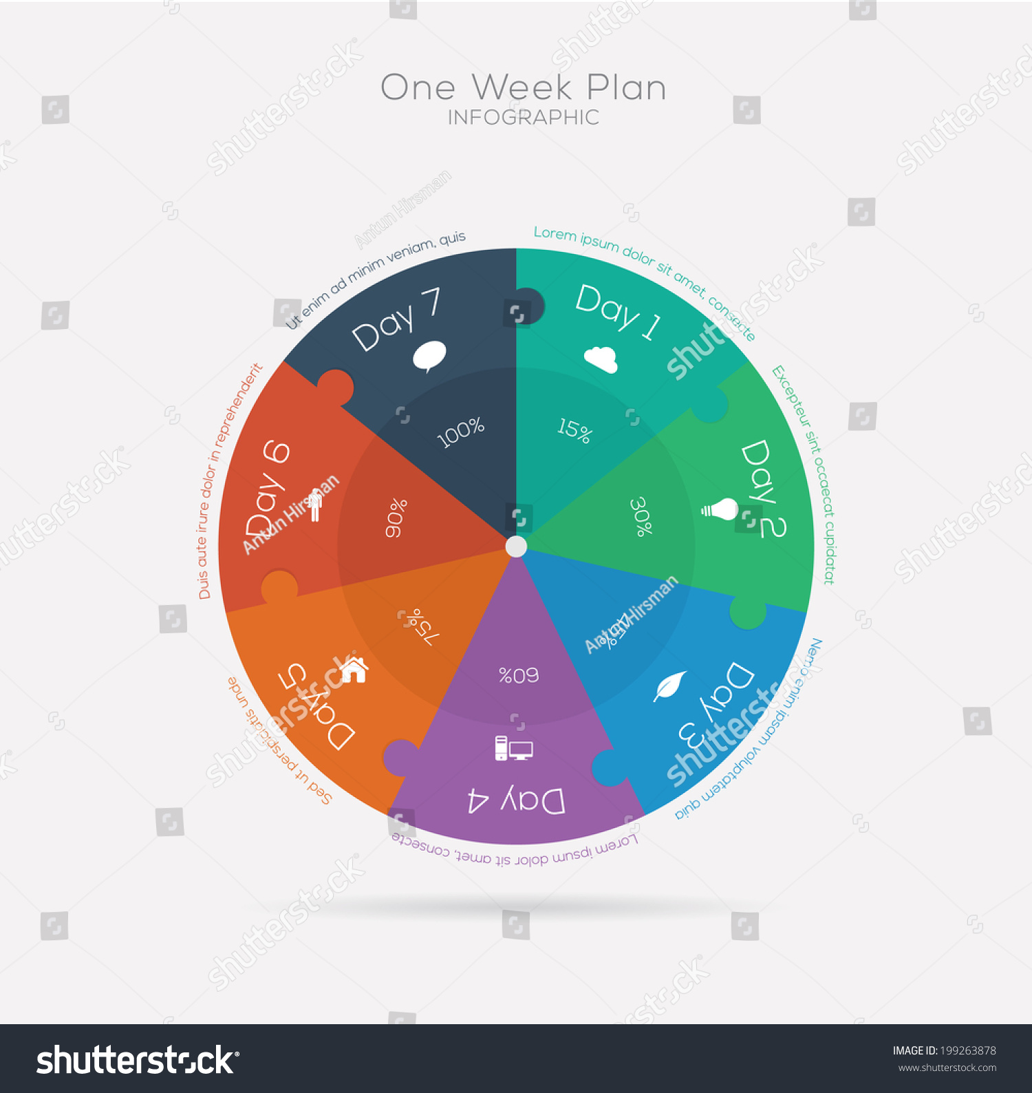Timeline Puzzle Infographics Vector Design Template Stock Vector ...