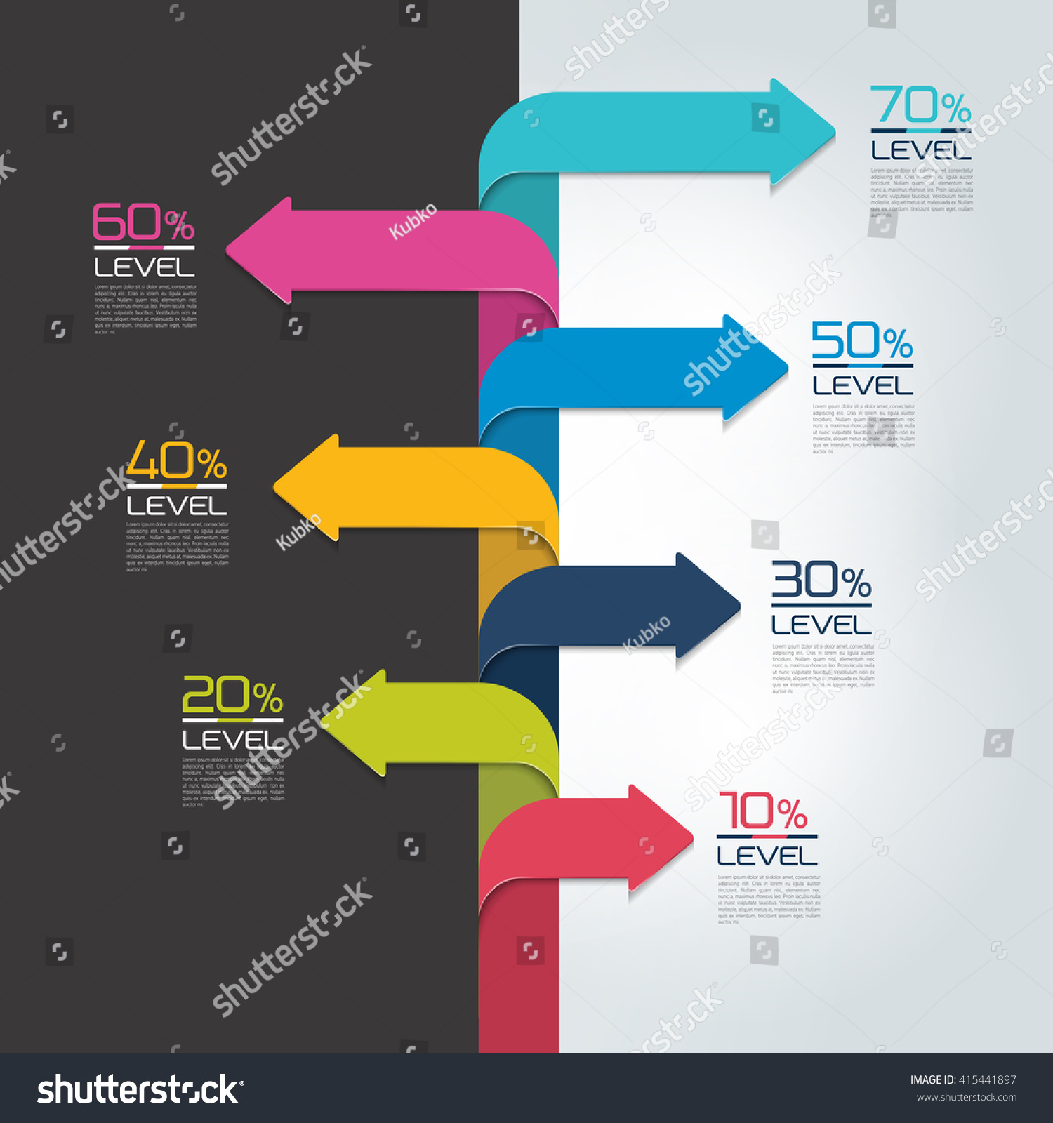 Timeline Vertical Report Template Chart Scheme: vector de stock (libre ...