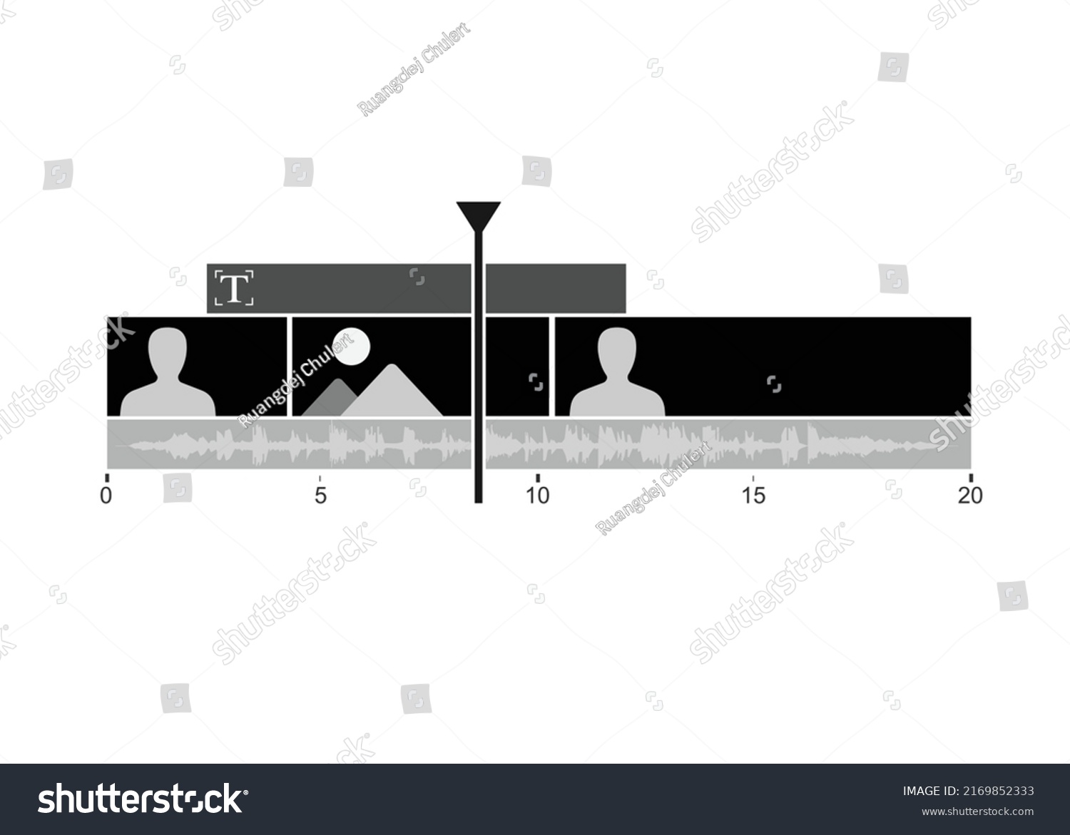 Timeline Video Editing Software Timeline Window Stock Vector (Royalty ...
