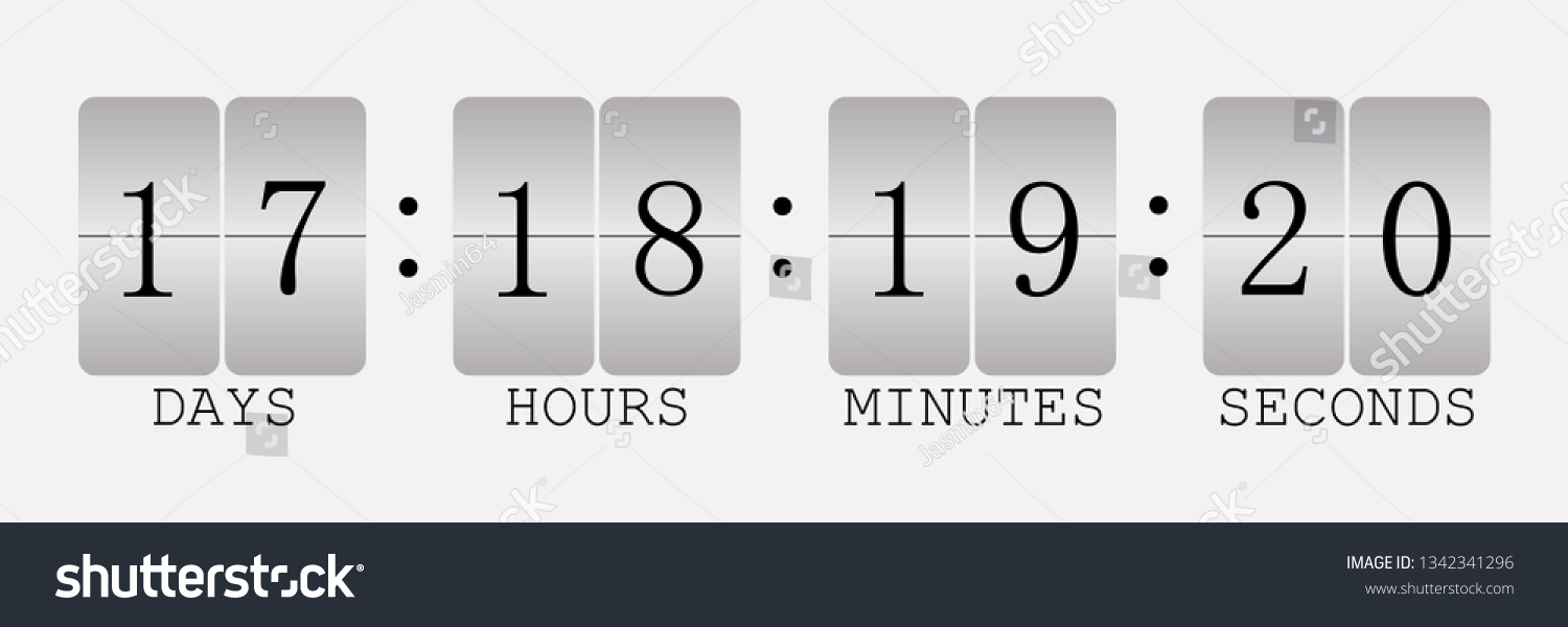 Timer Countdown Sign Display Board Symbol Stock Vector (Royalty Free ...