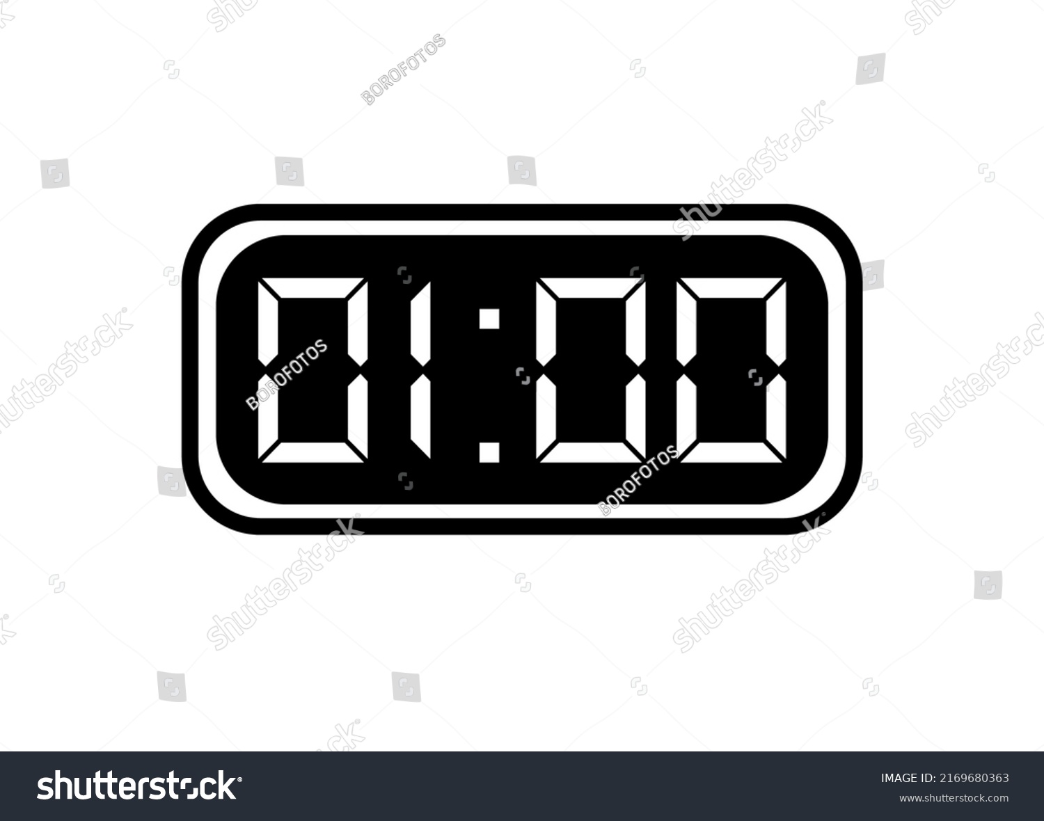 Timer 1 Hours Icon 1 Hours Stock Vector (Royalty Free) 2169680363 ...