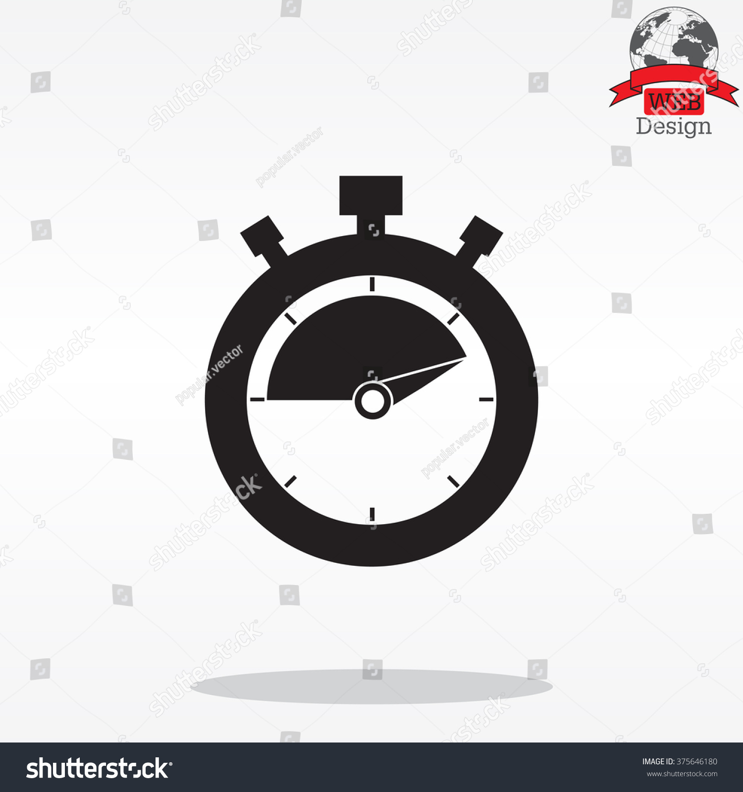 Timer Icon Exclusive Symbols Stock Vector (Royalty Free) 375646180 ...