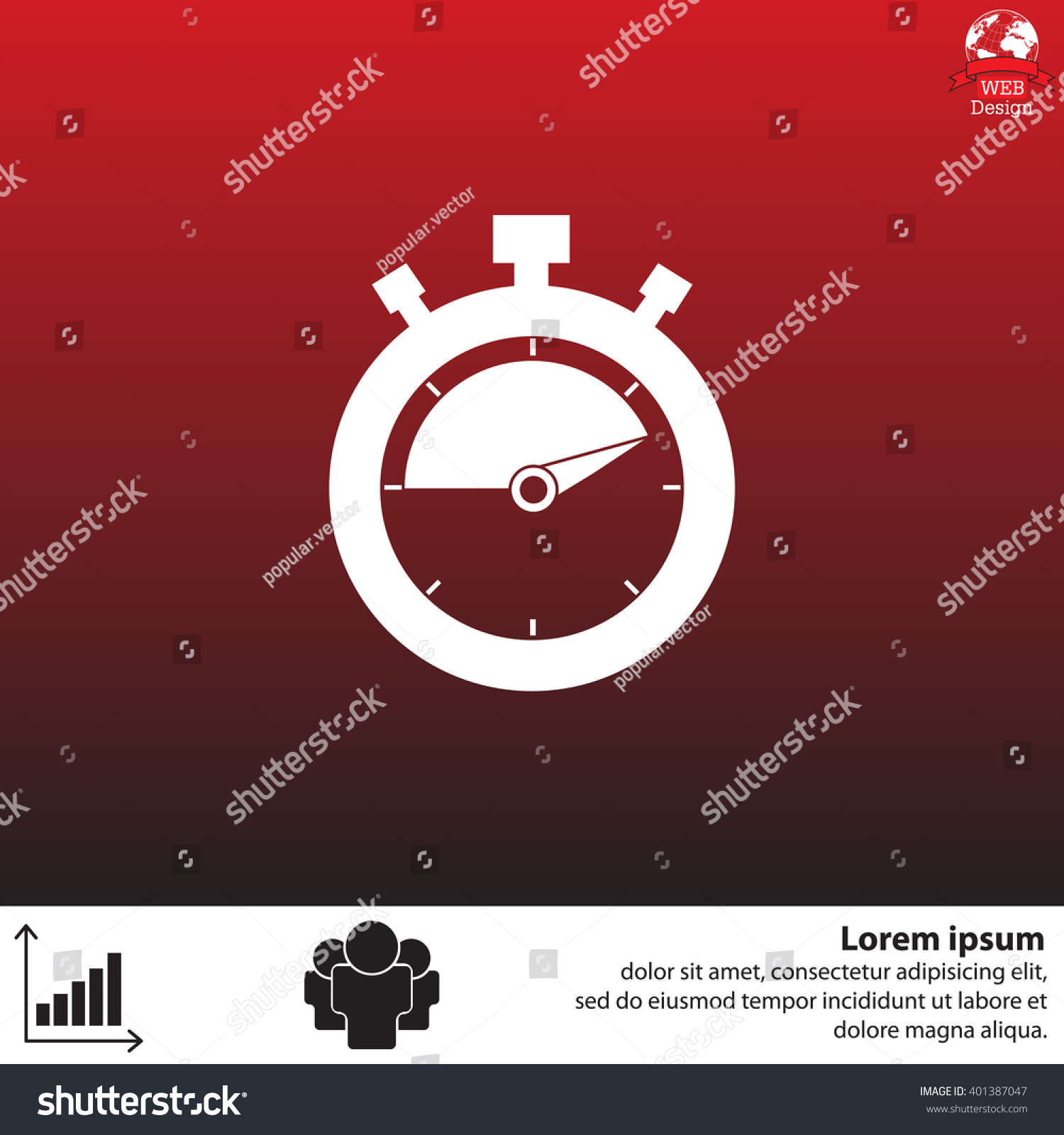 Timer Icon Exclusive Symbols: vector de stock (libre de regalías ...