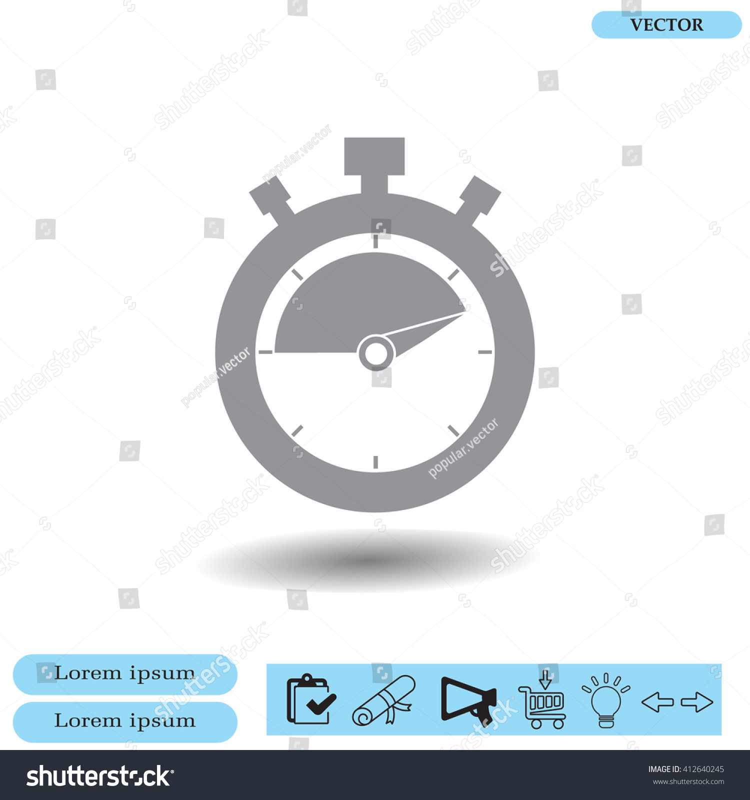 Timer Icon Exclusive Symbols Stock Vector (Royalty Free) 412640245