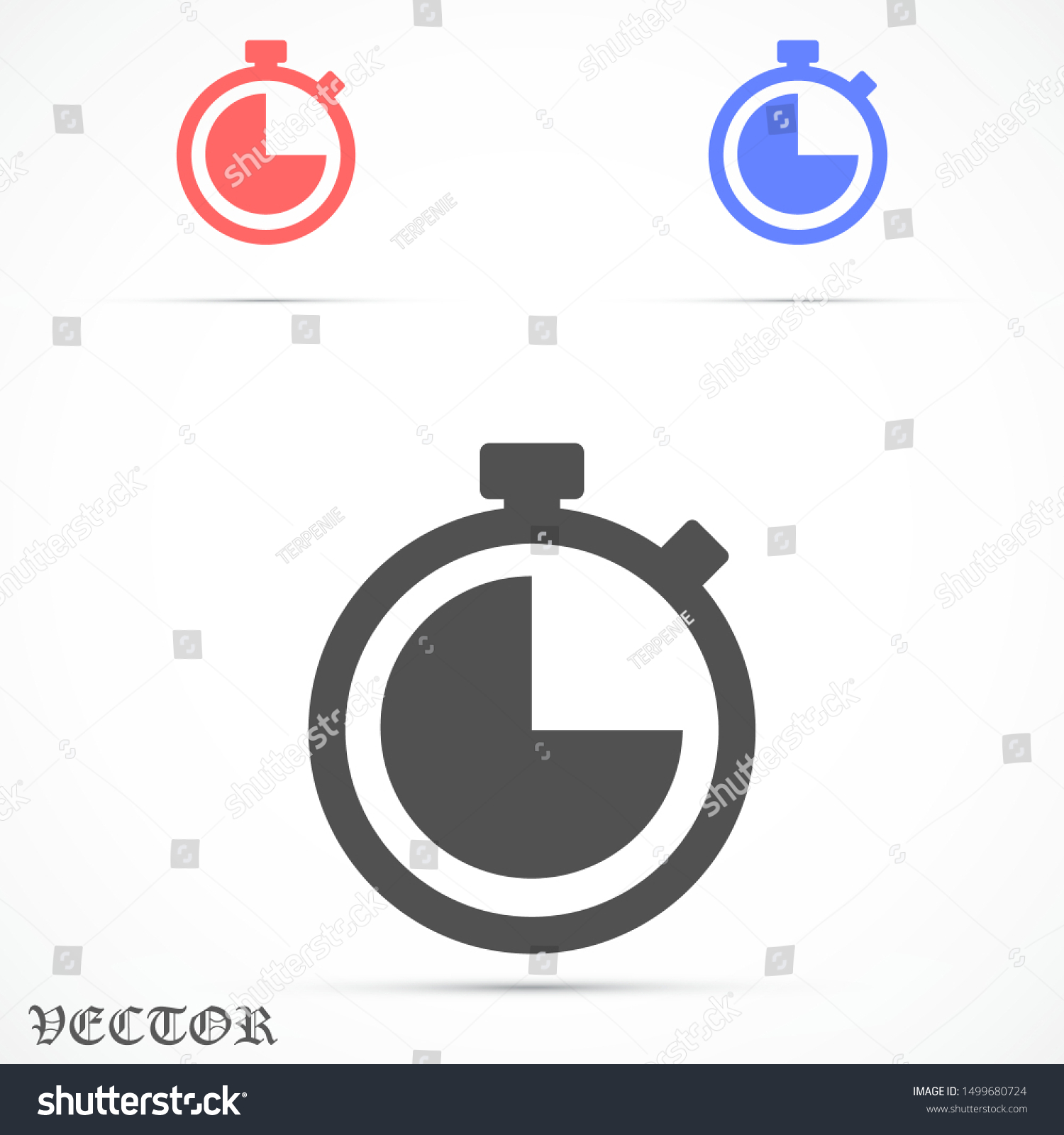 Timer Icon Vector Waiting Timer Icon Stock Vector (Royalty Free ...