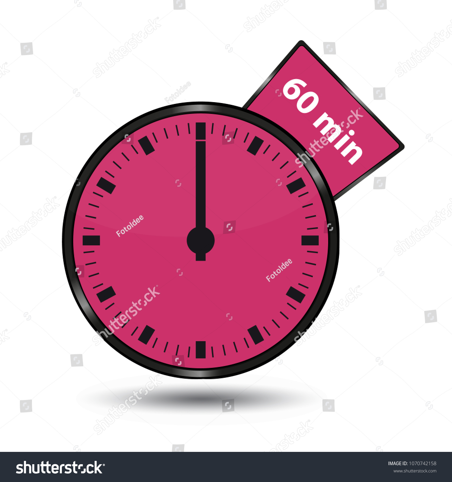 Timer 60 Minutes Vector Illustration Isolated: vector de stock (libre ...