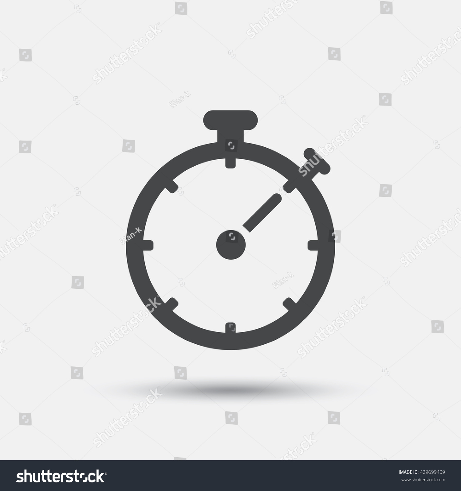 Timer Sign Icon Stopwatch Symbol Flat Stock Vector (Royalty Free ...